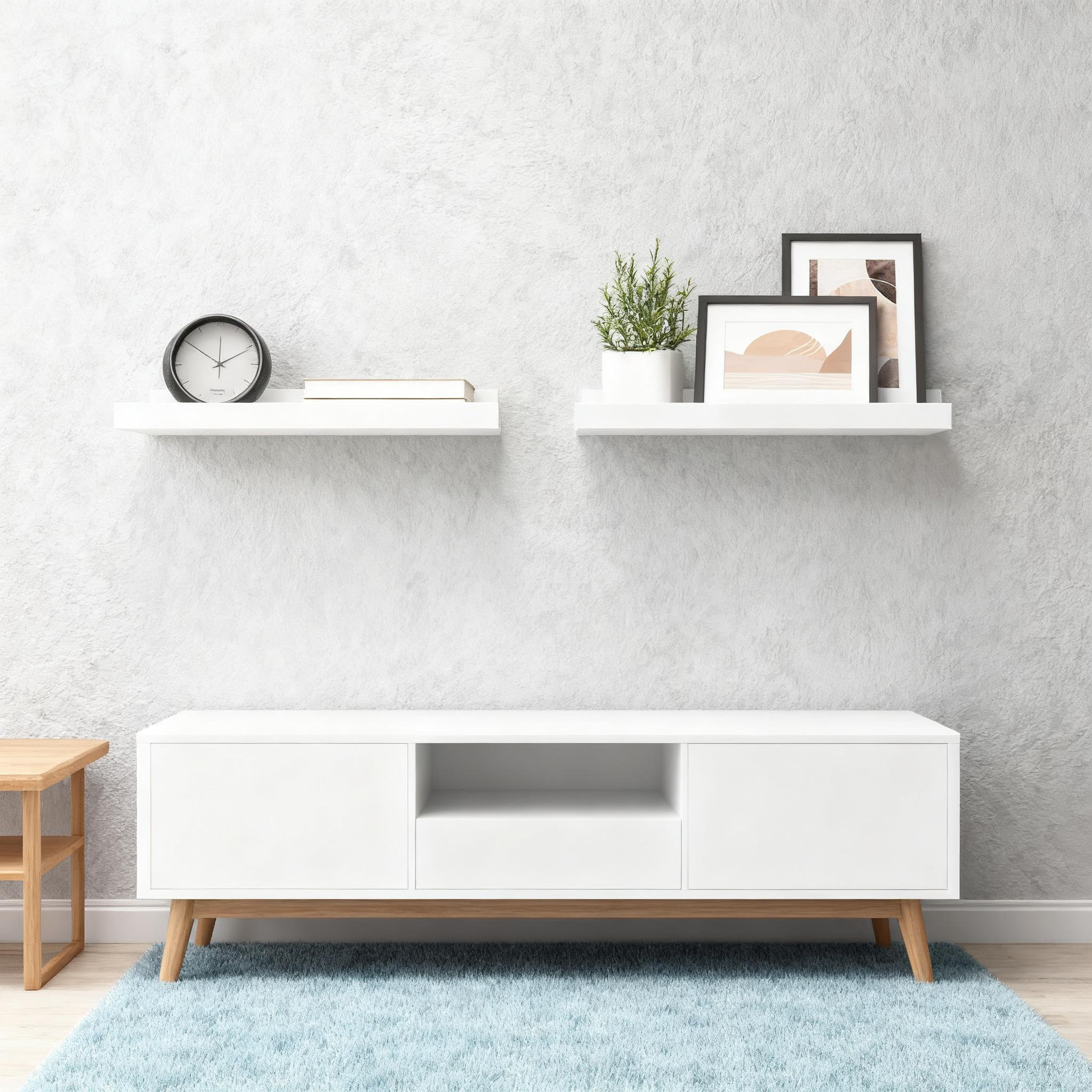 ACE-Space69 Floating Shelves Set Of 2 Wall Mounted With Safety Lip ...