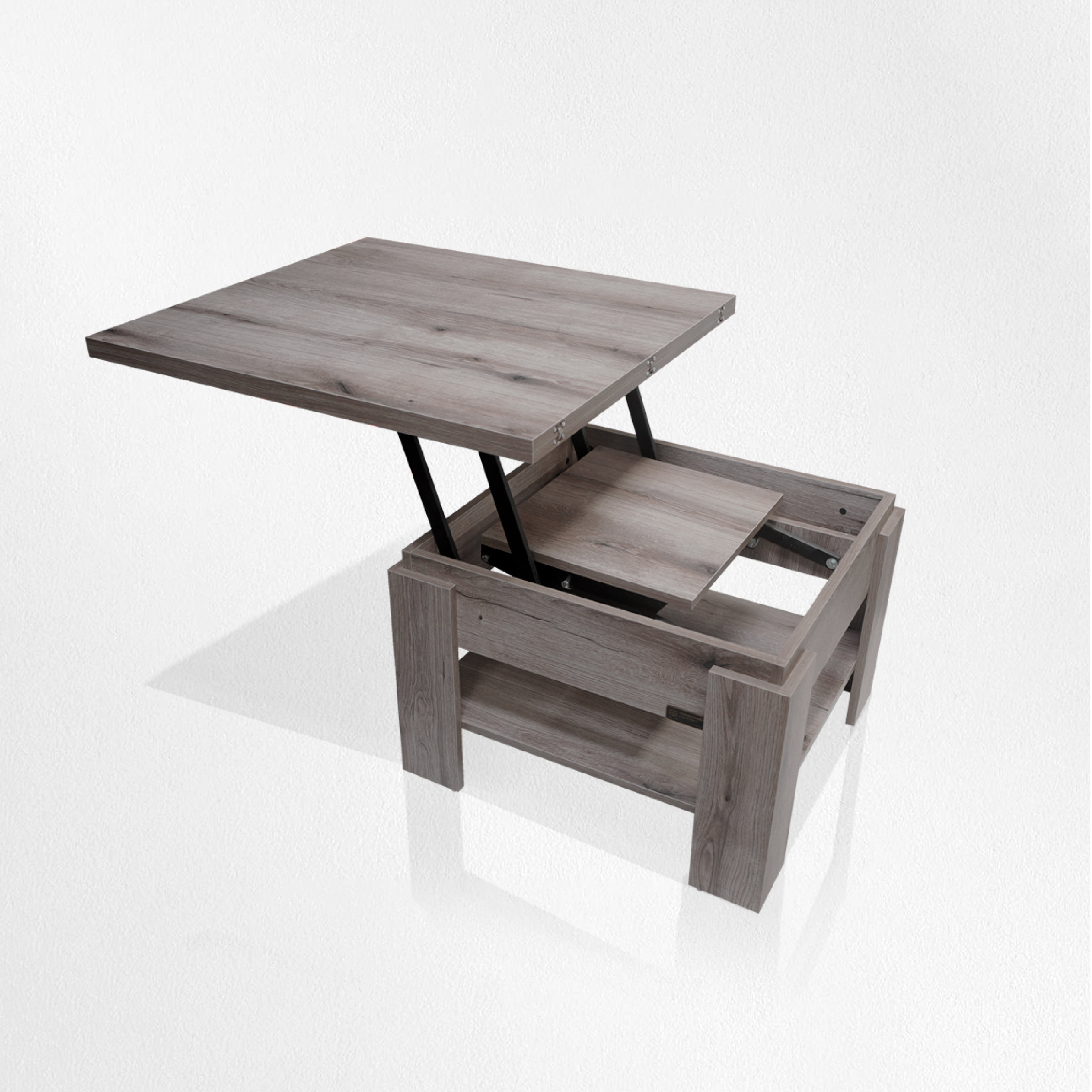 Gracie Oaks Lift-Top Coffee Table Seats 8-10 People, Laminate Finish ...