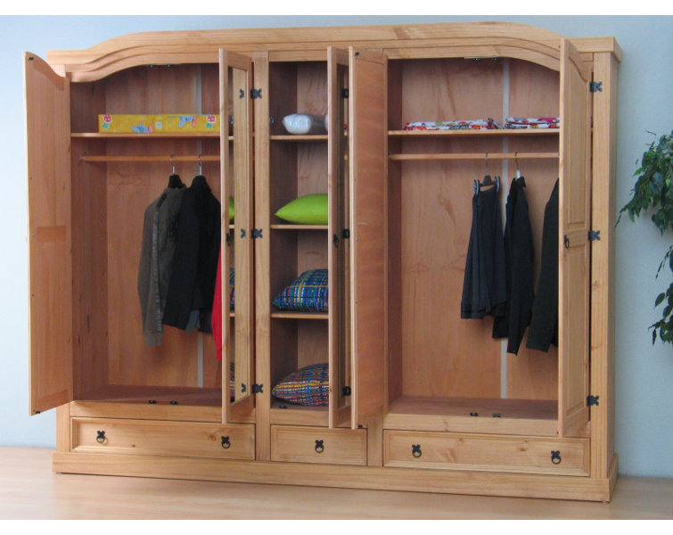 Union Rustic Myers 5 Door Solid Wood Wardrobe | Wayfair.co.uk