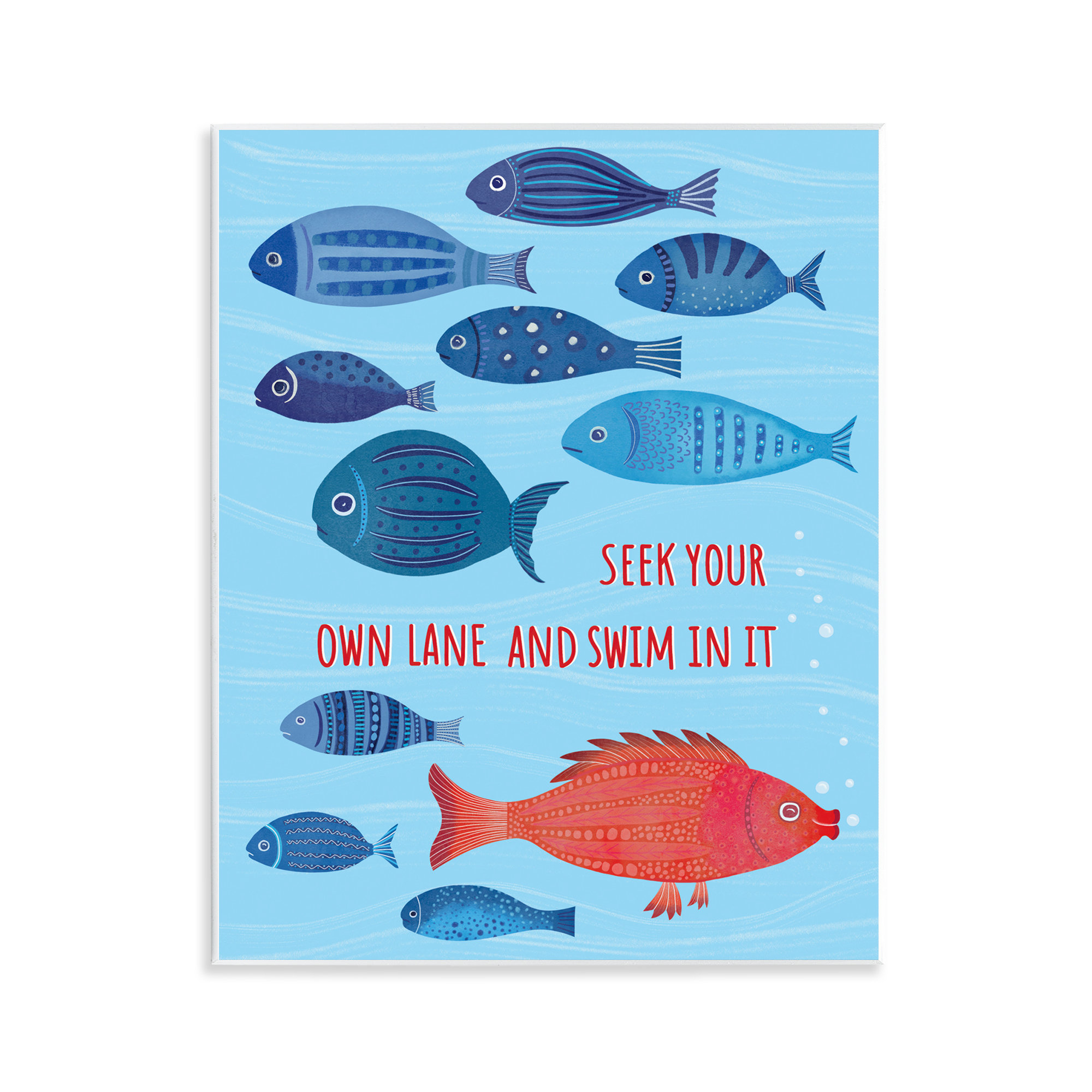 Dakota Fields Swim In Your Own Lane Wall Plaque Art by Darlene Seale ...