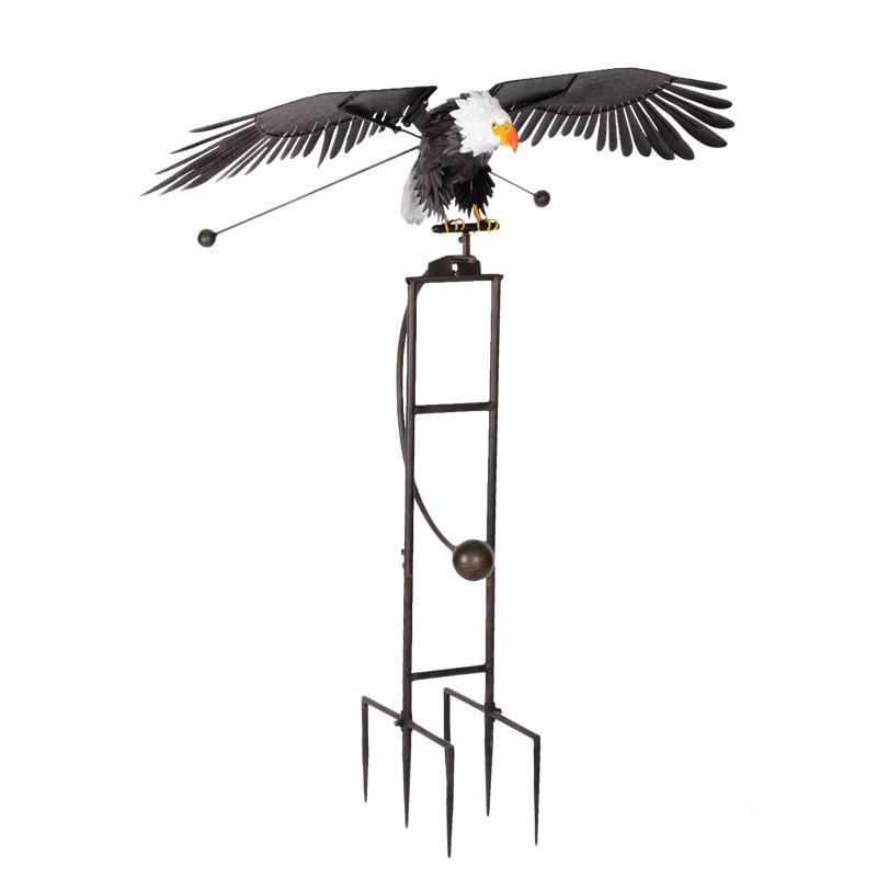 Hokku Designs Javler Flying Large Eagle Rustic Garden Stake Outdoor ...