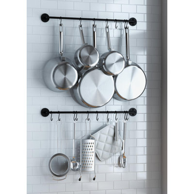 Mercer41 Stainless Steel Round Wall Mounted Pot Rack | Wayfair