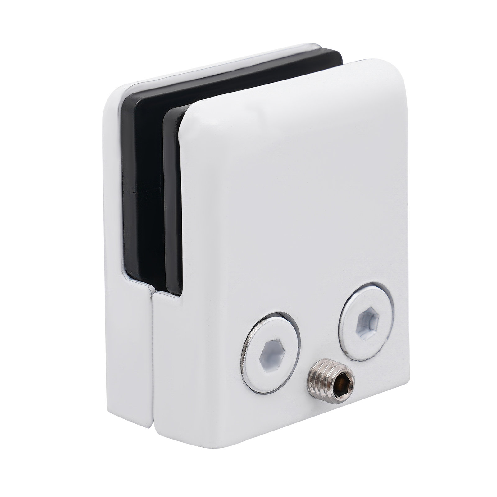 SUNYOU Square Glass Clamp 8 Packs Stainless Steel (White/Black) | Wayfair