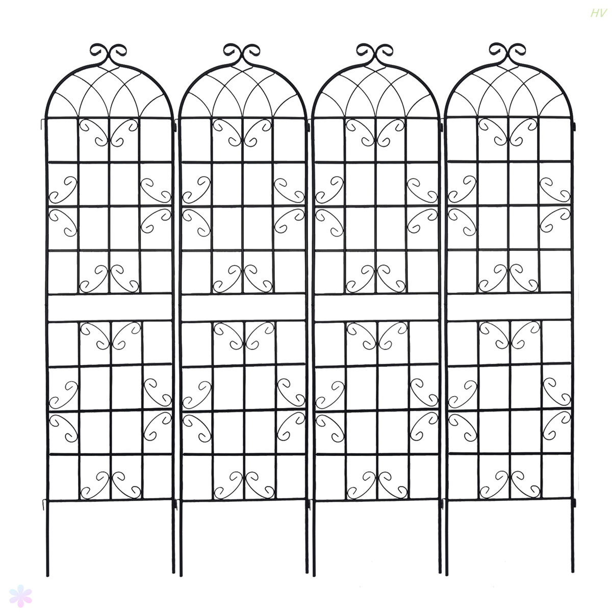 Latitude Run® 4 Pack Metal Garden Trellis Rustproof Trellis For ...