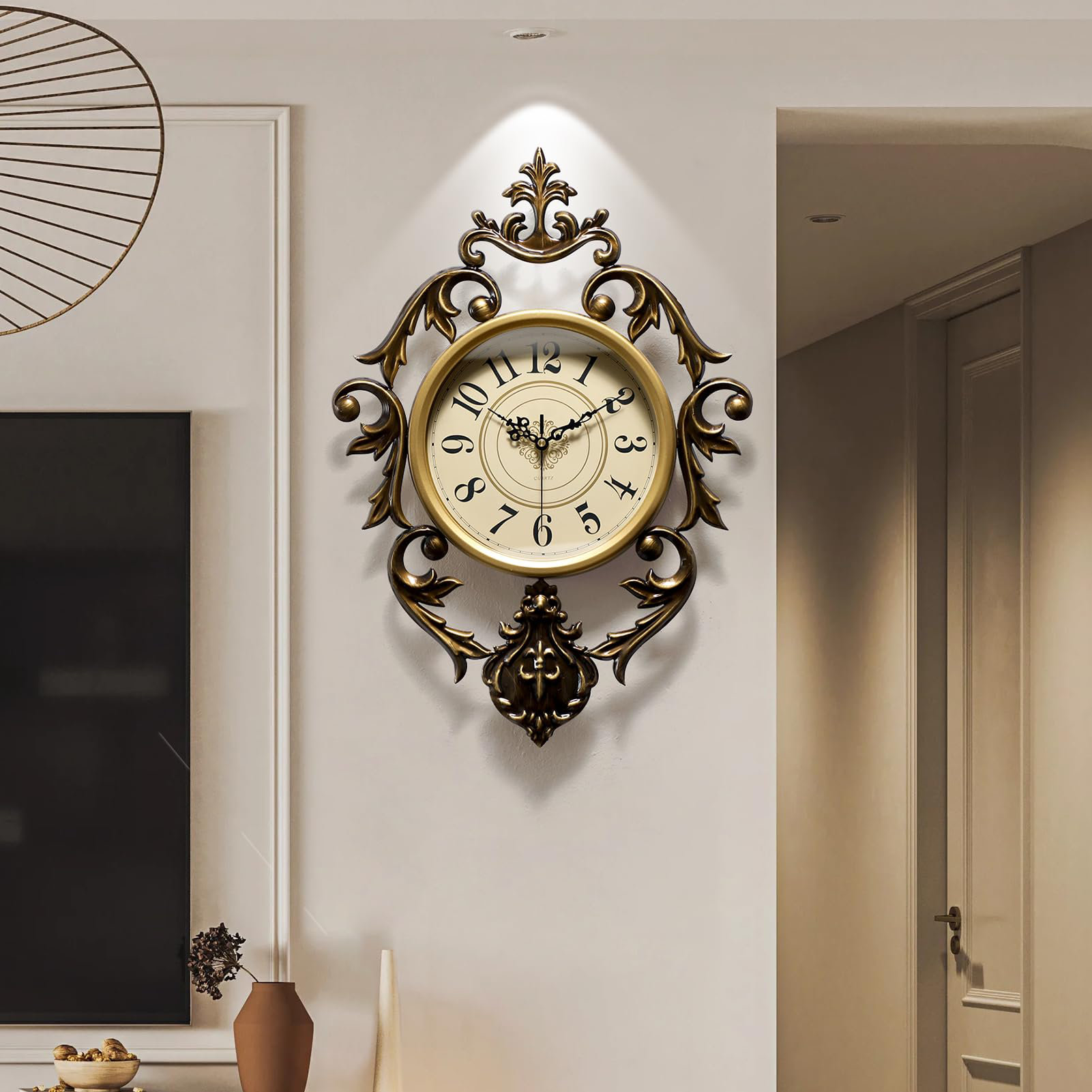 House of Hampton® Vintage Wall Clocks Living Room,Decorative Antique ...