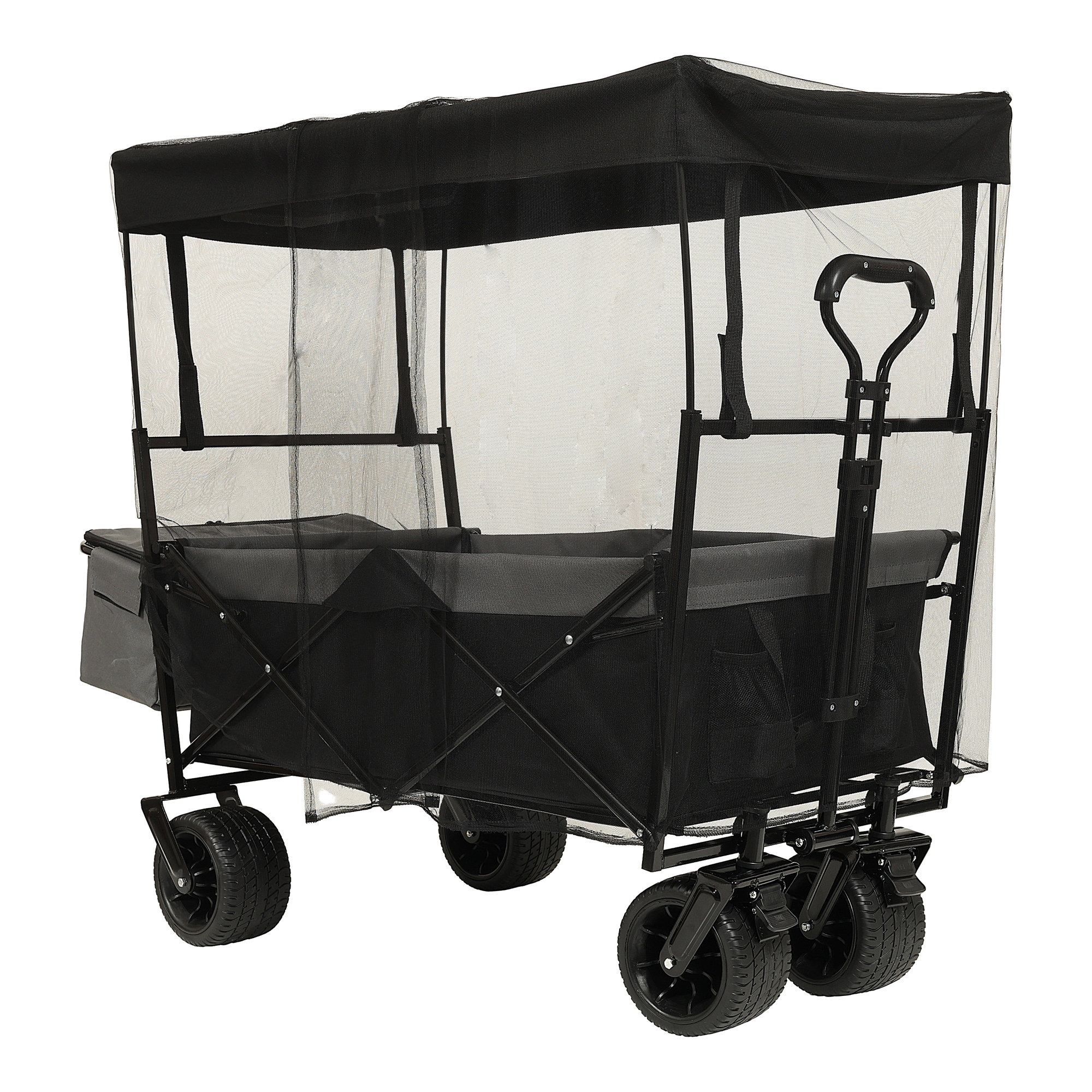 CRS APPLIANCES, 480Lbs Collapsible Wagon with Canopy,Wagon Stroller ...