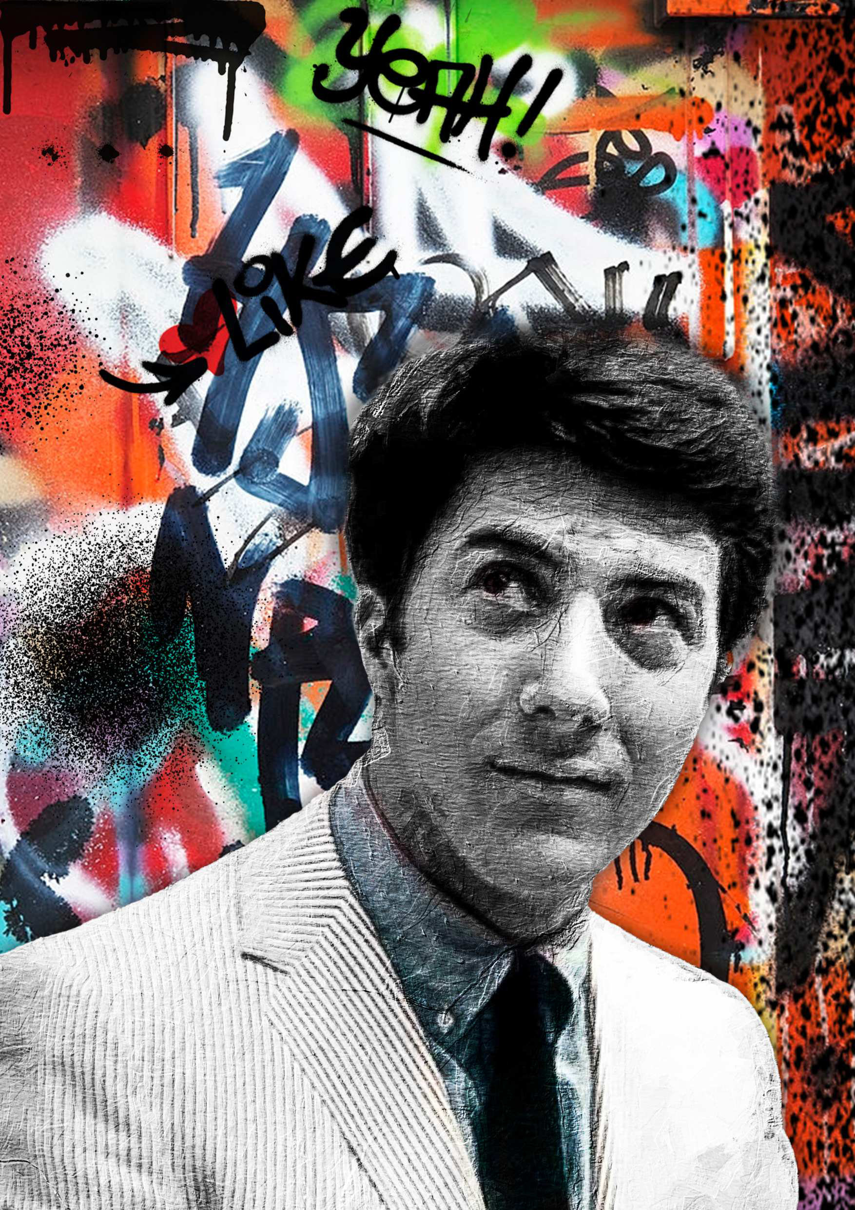 Happy Larry Dustin Hoffman Graffiti Celebs Collection - Art Prints ...