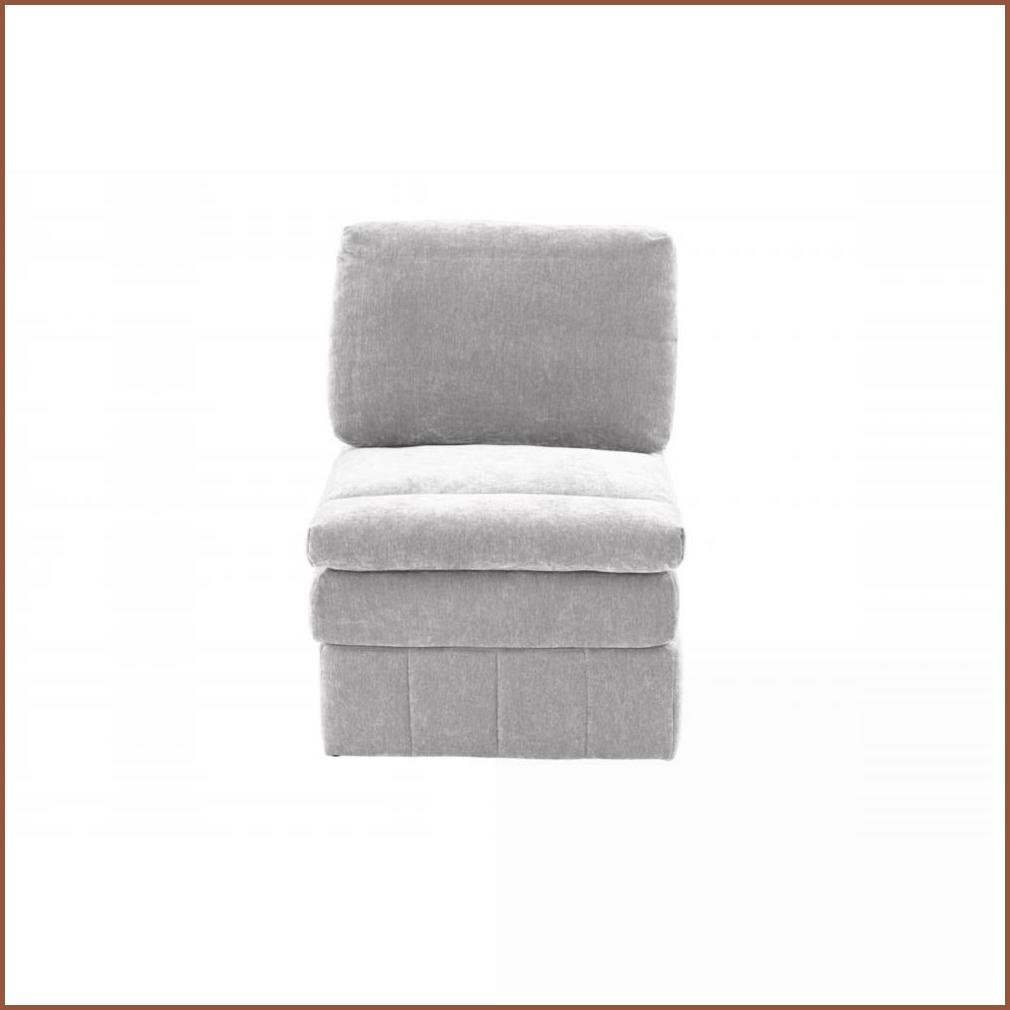 NFusion Modular Armless Plush Sofa Chair – Granite Suede Fabric for ...