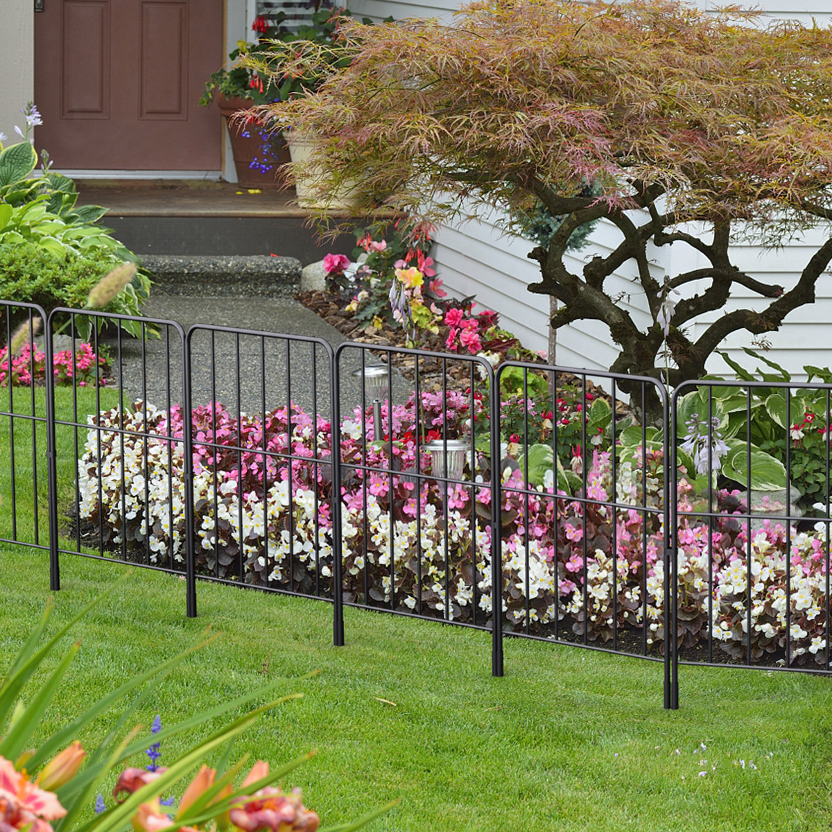 Haitral 2 ft. H x 1 ft. W Decorative Garden Metal Fencing & Reviews ...