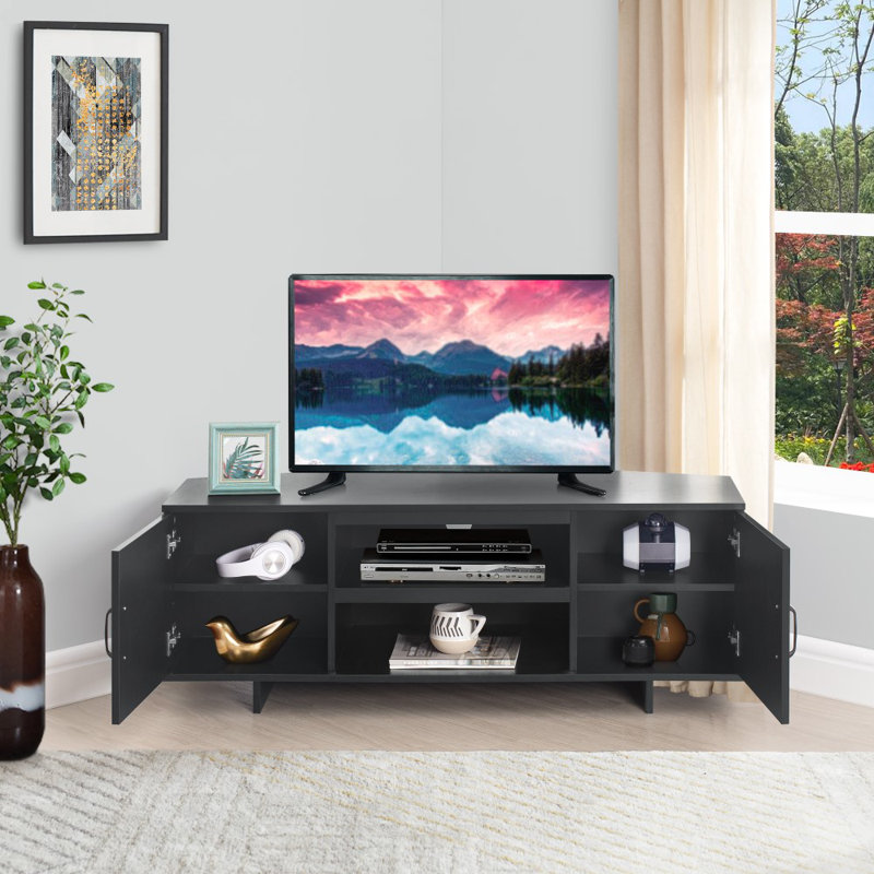 Wade Logan® Aribeth Corner Low Rise TV Stand for Low Profile TVs up to ...