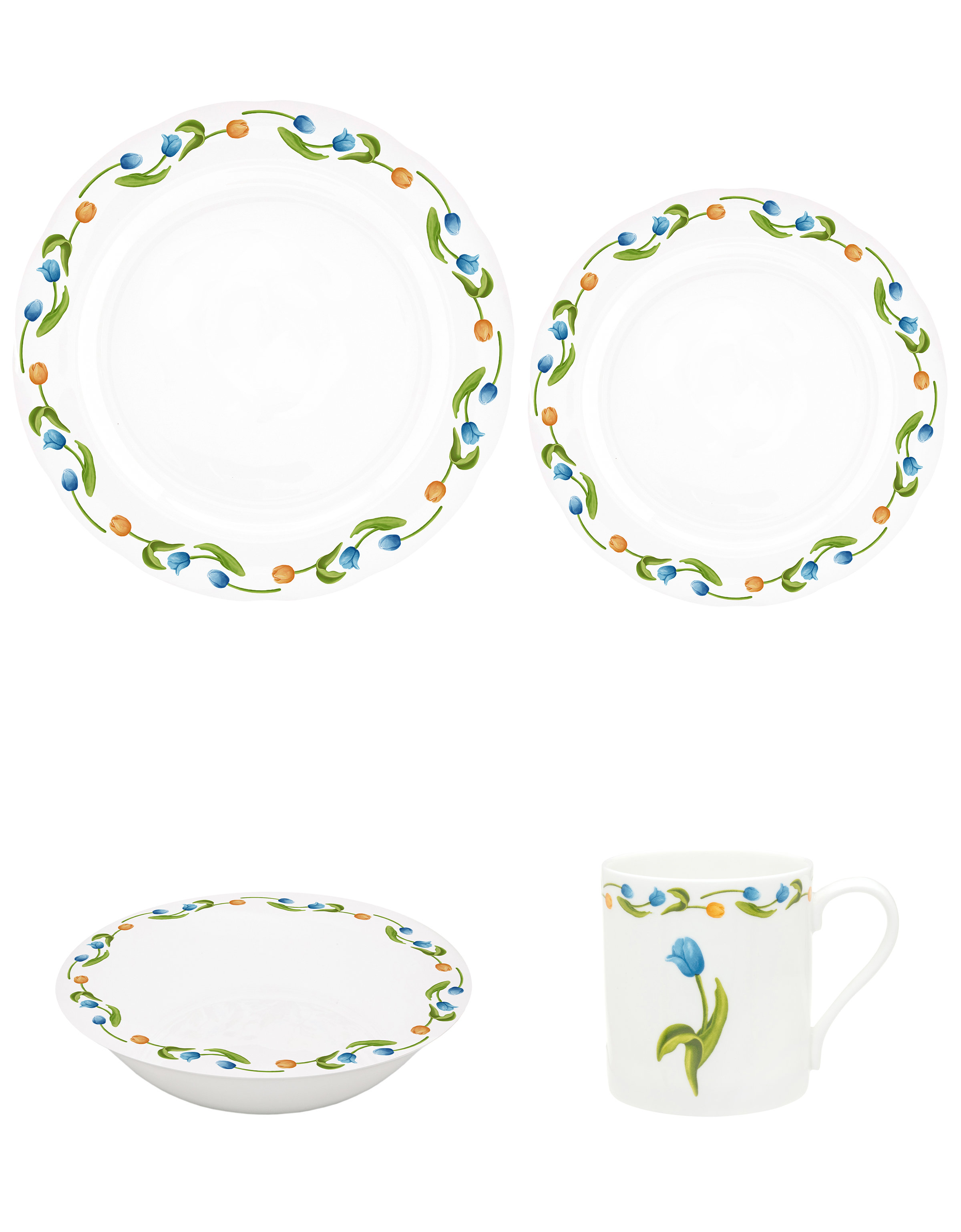 HALCYON DAYS Istanbul Tulip - 4 Piece Dinner Set | Wayfair