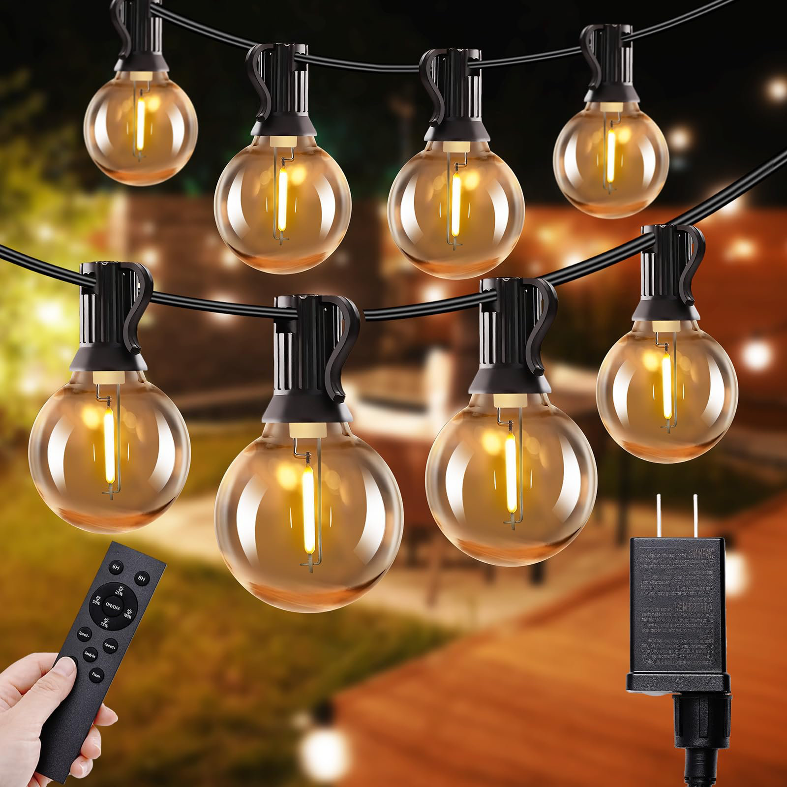 The Holiday Aisle® 50Ft LED String Lights With Remote, 25+1Bulbs ...