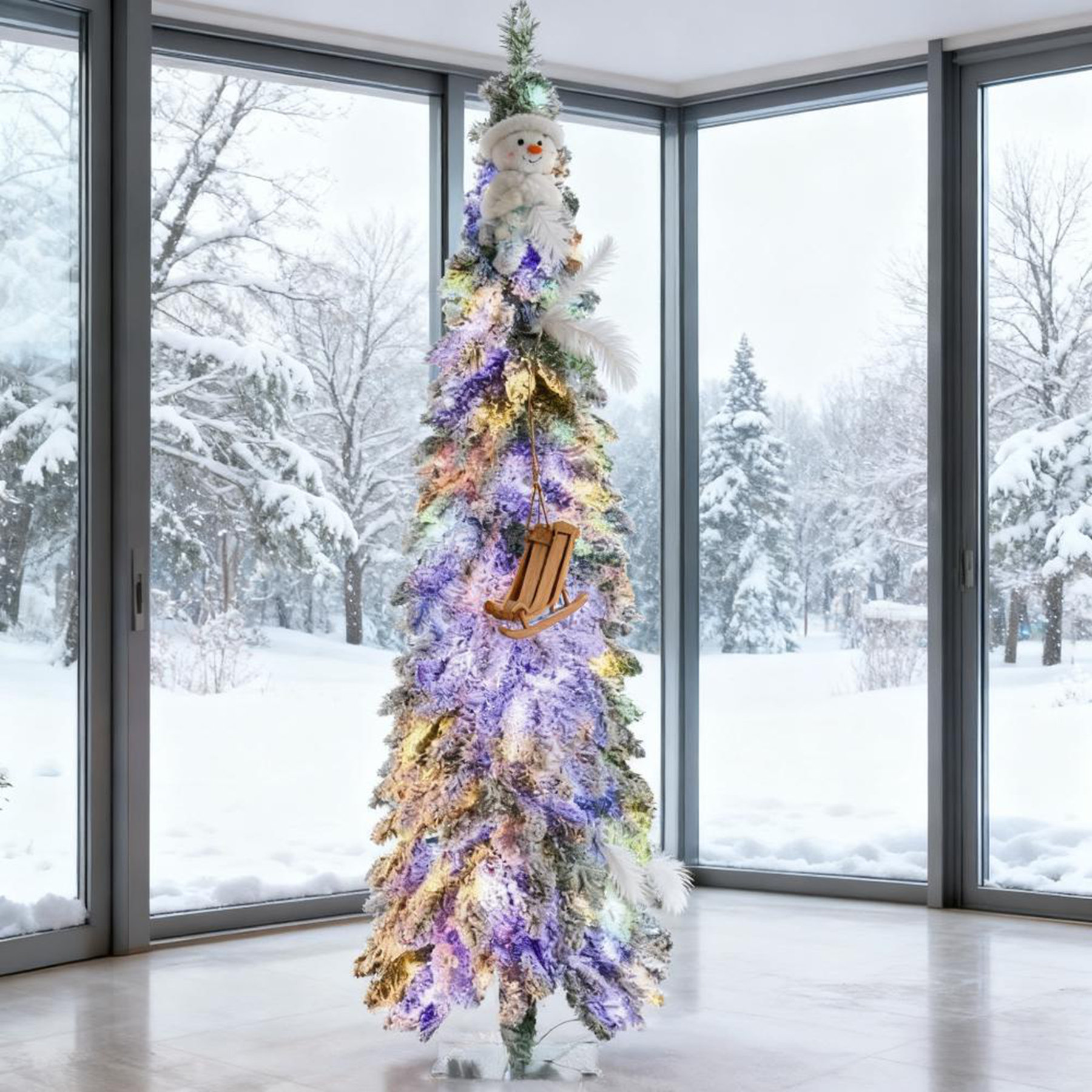 George Oliver Downswept Shape Christmas Trees,Artificial Slim Christmas ...