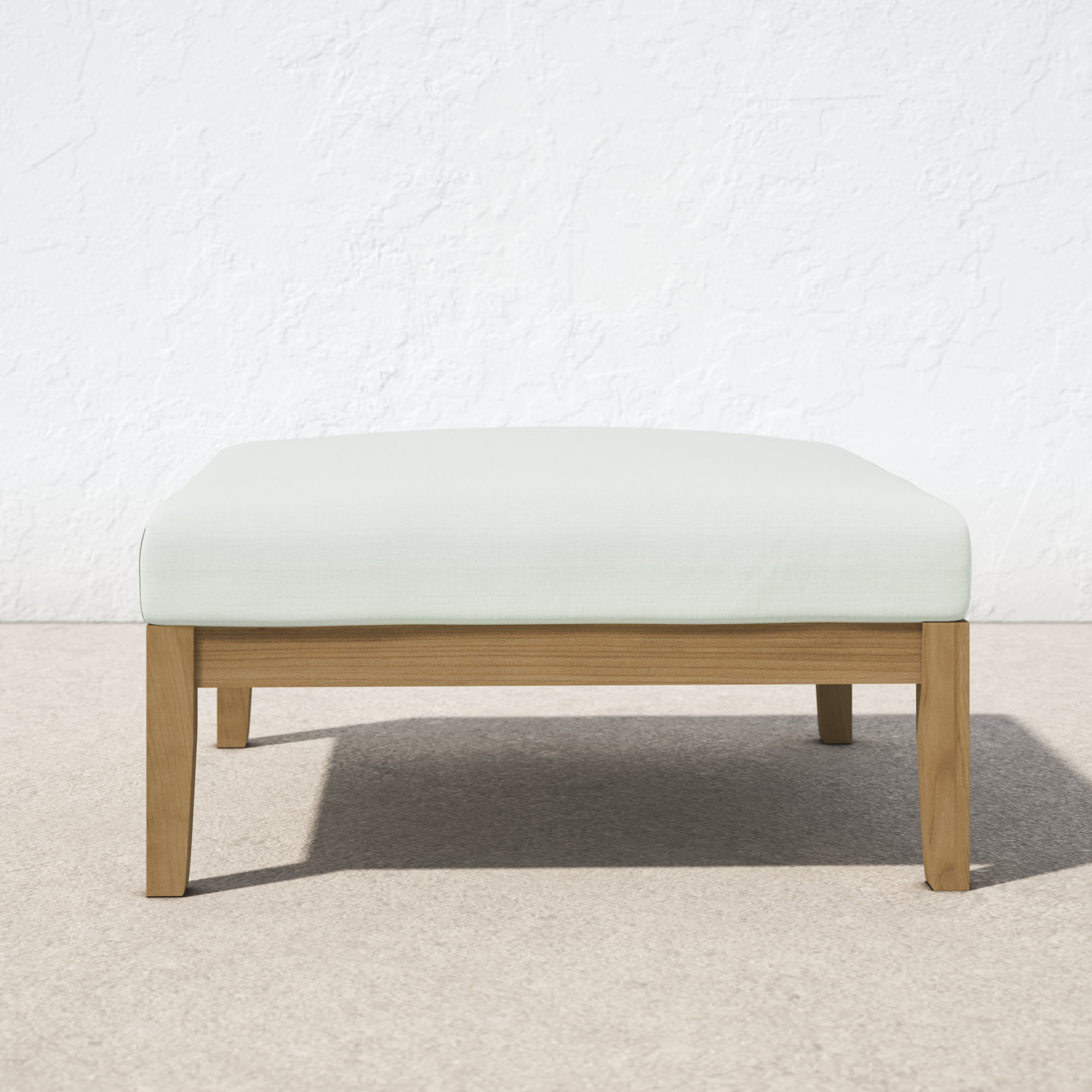 AllModern Bayport Outdoor Patio Teak Ottoman & Reviews | Wayfair