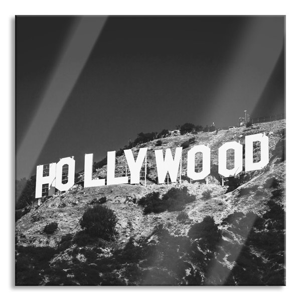 Brayden Studio Hollywood Sign - No Frame Print on Glass | Wayfair.co.uk