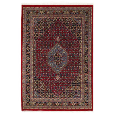 Bloomsbury Market Oriental Hand Knotted Red Area Rug & Reviews ...