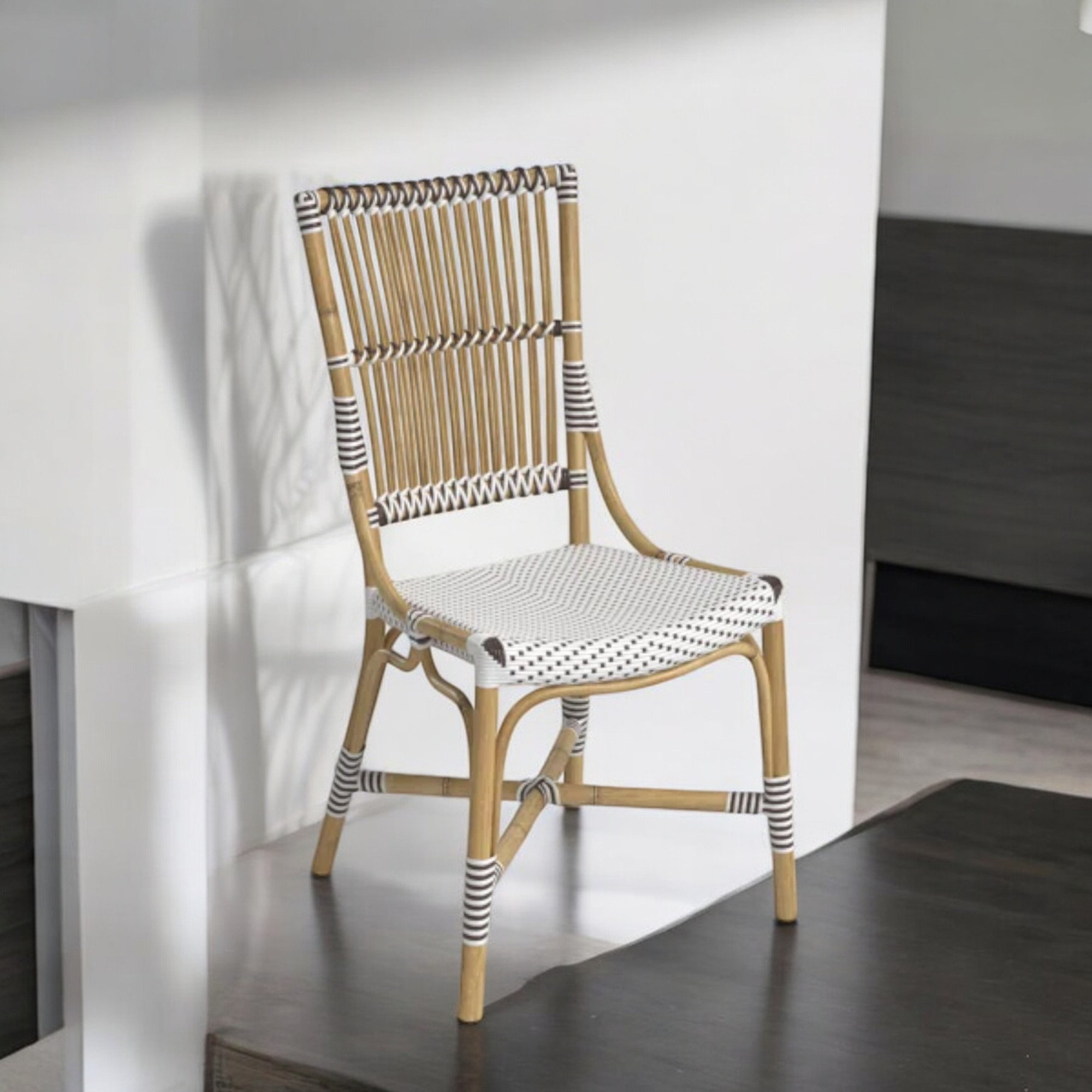 Bayou Breeze Laguna White & Grey Bistro Chair - 2 chairs | Wayfair