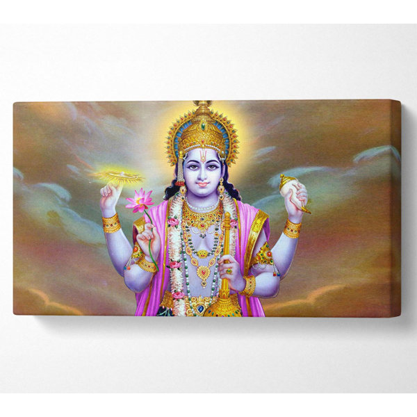 Brayden Studio Hindu Vishnu Wide - Wrapped Canvas Art Prints | Wayfair ...