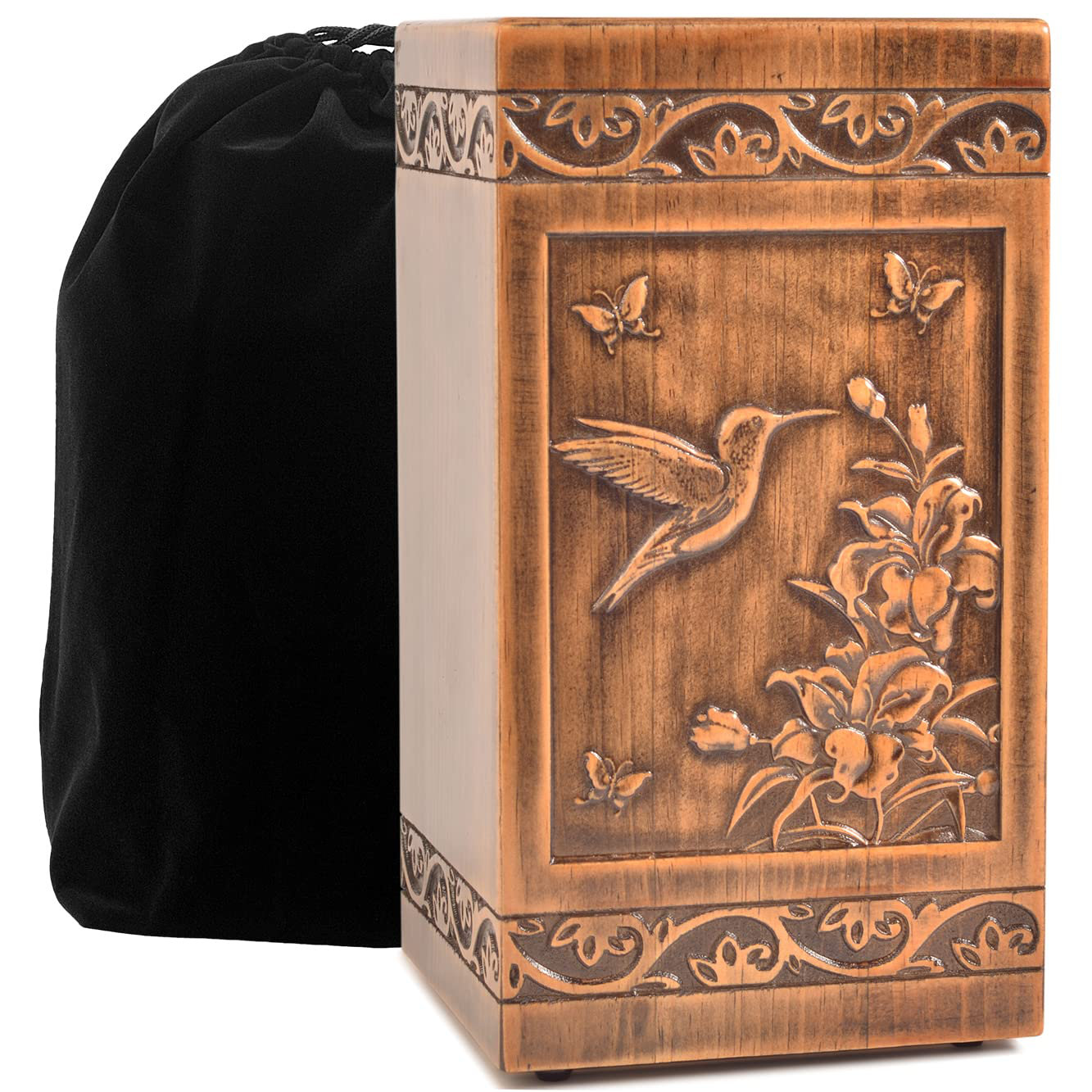 Bloomsbury Market Handmade Wooden Engraved Cremation Urn for Adults ...
