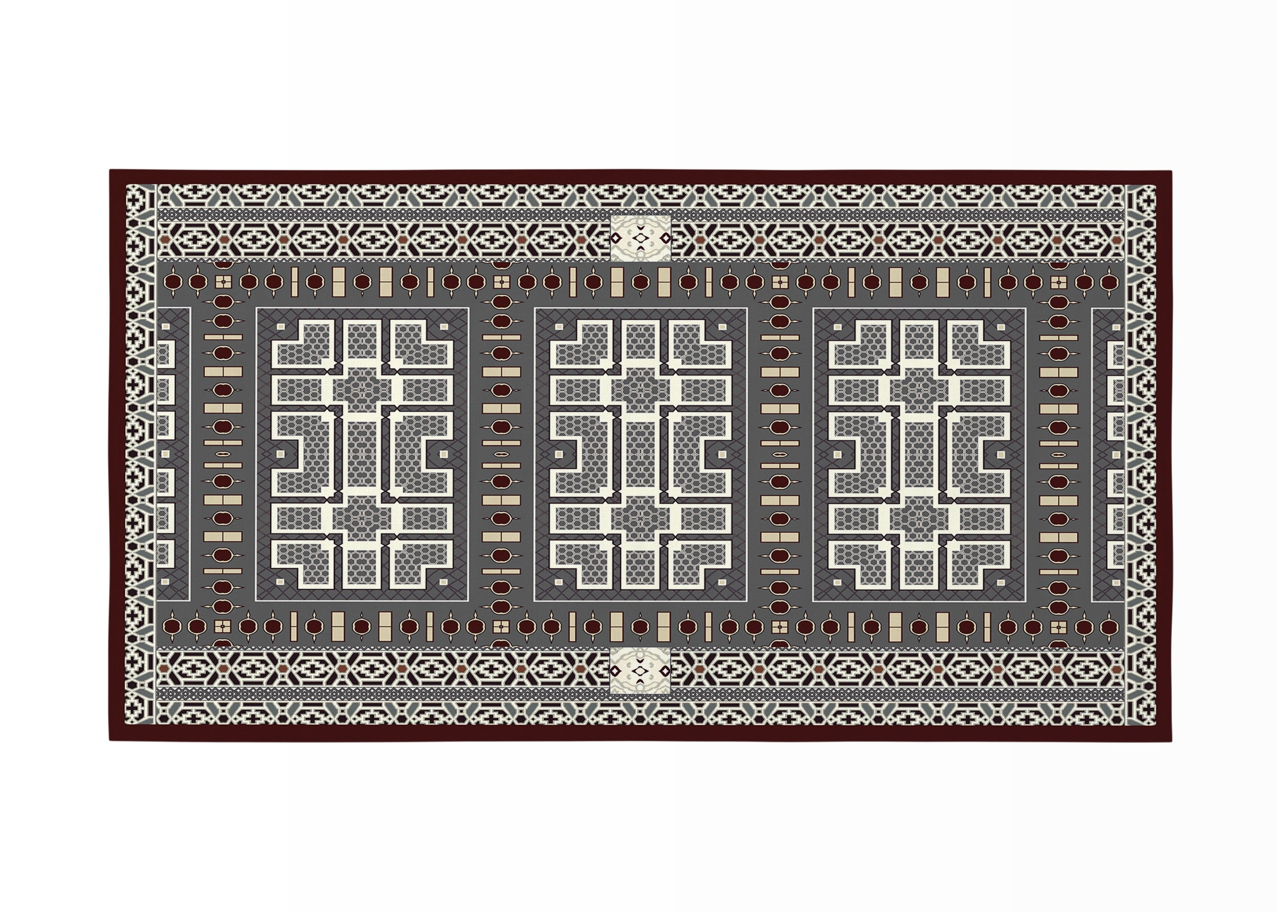Red Barrel Studio® Dark And Gray Abstract Geometry Dornier Rug 118x79 ...