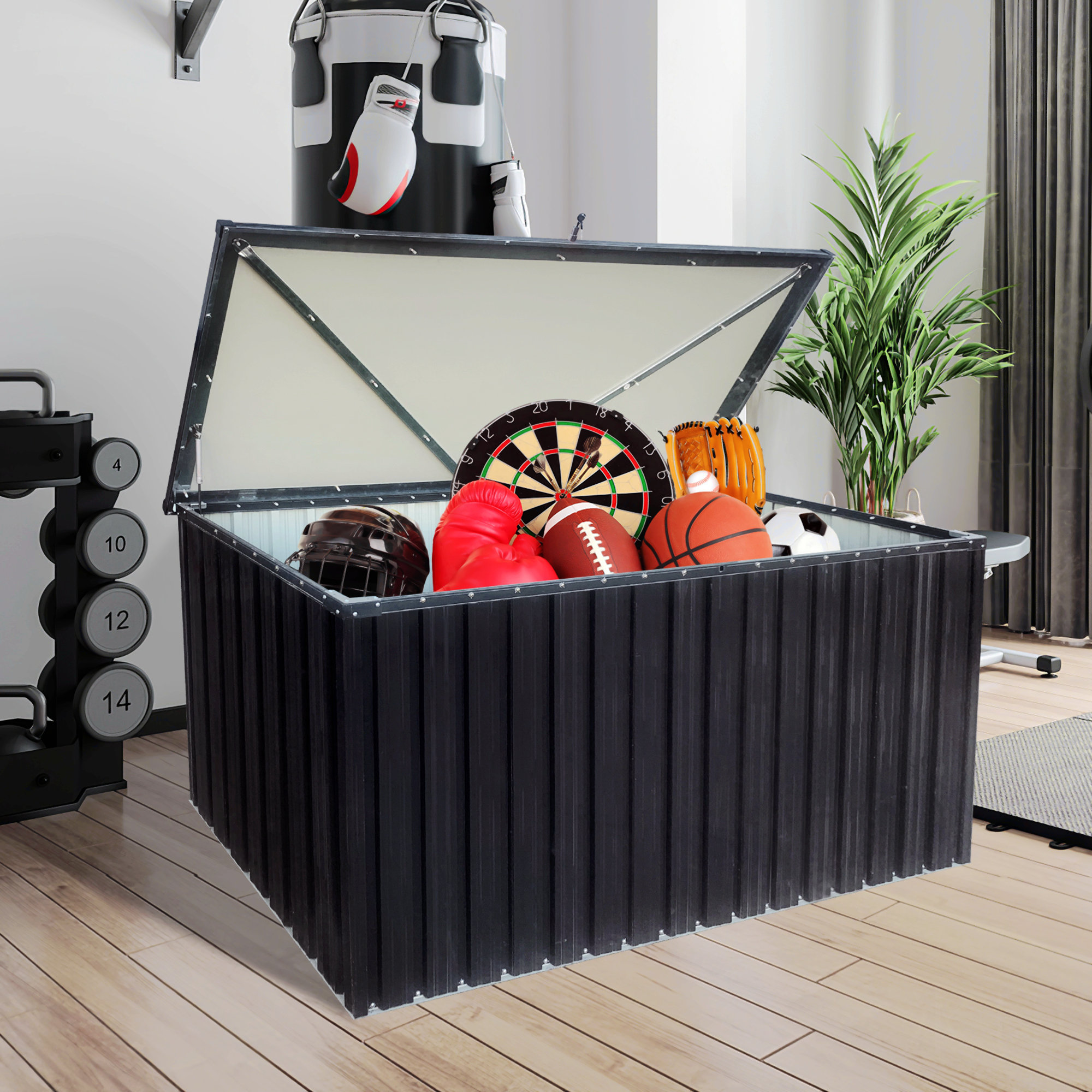 AOOLIVE 6 ft. W x 3 ft. D Metal Horizontal Tool Shed | Wayfair