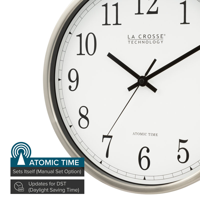 La Crosse Technology 12" Atomic Metal Wall Clock & Reviews | Wayfair