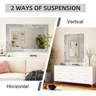 House of Hampton® Glass Framed Rectangle Wall Mirror Decorative Accent ...