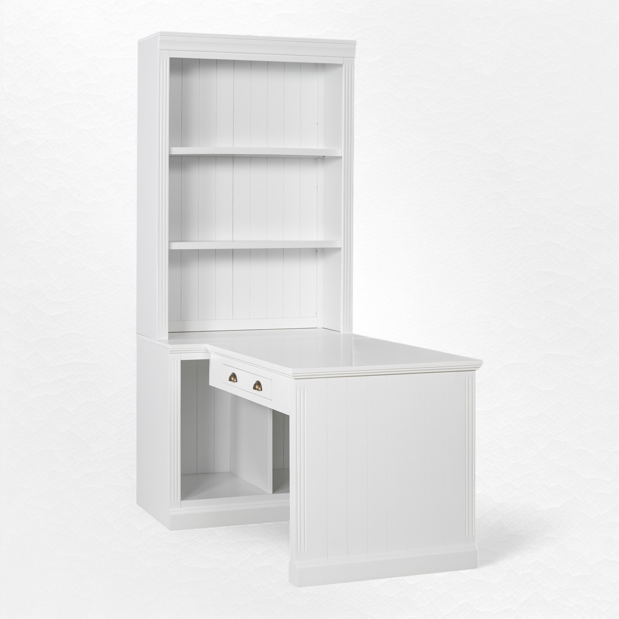 One Allium Way® Computer Desk With Tall Bookshelf | Wayfair