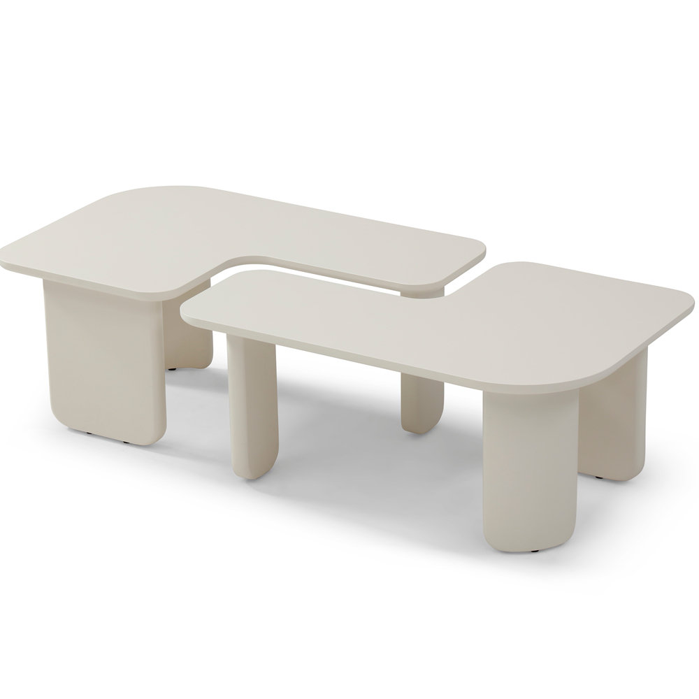 Latitude Run® 2 Pcs Modern Modular Coffee Table Set, Free-Combination ...