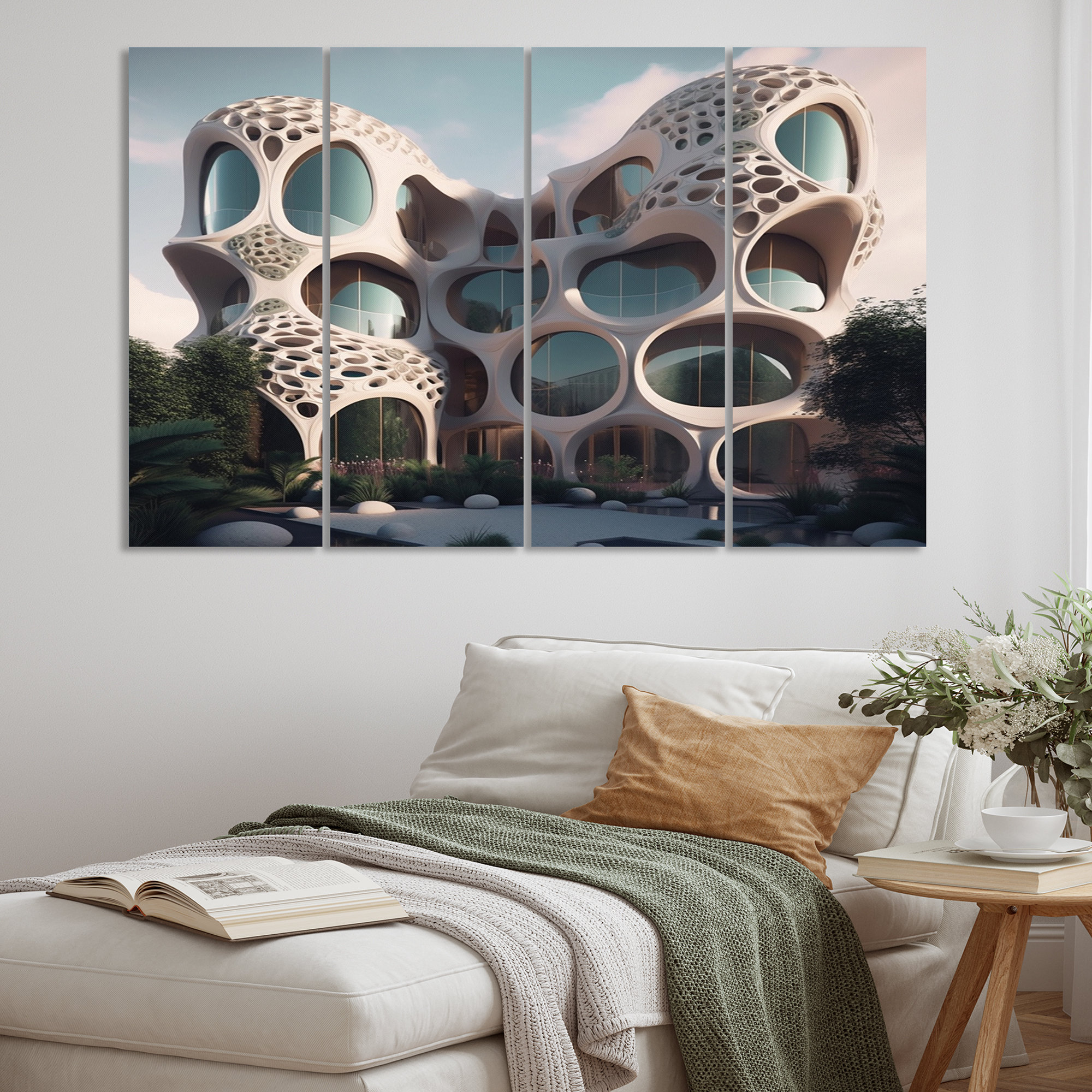 DesignArt Architectural Flow I - Futuristic Architecture Canvas Print ...