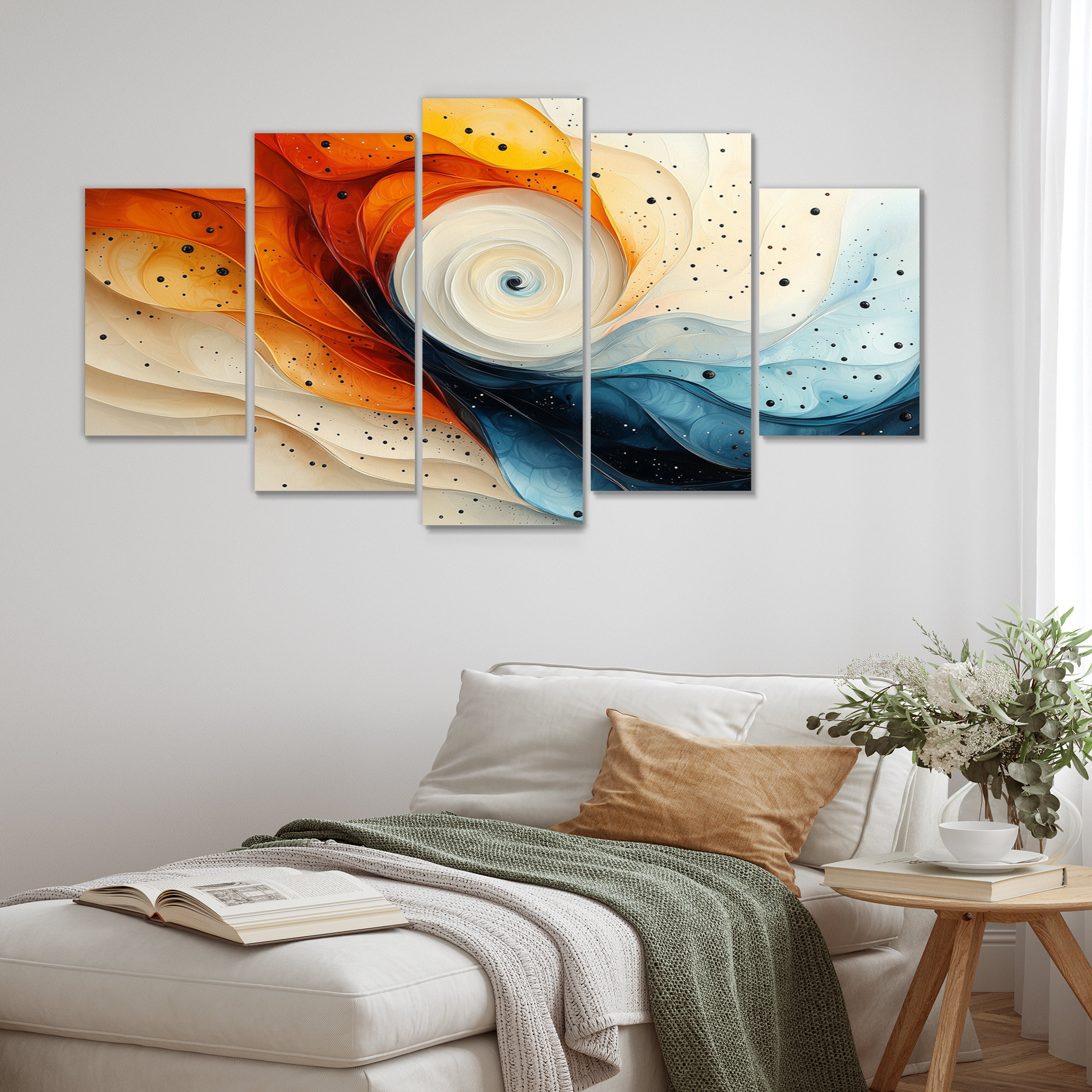 Design Art Silent Burst Spiral Of Ink III - Abstract Spirals Wall Art ...