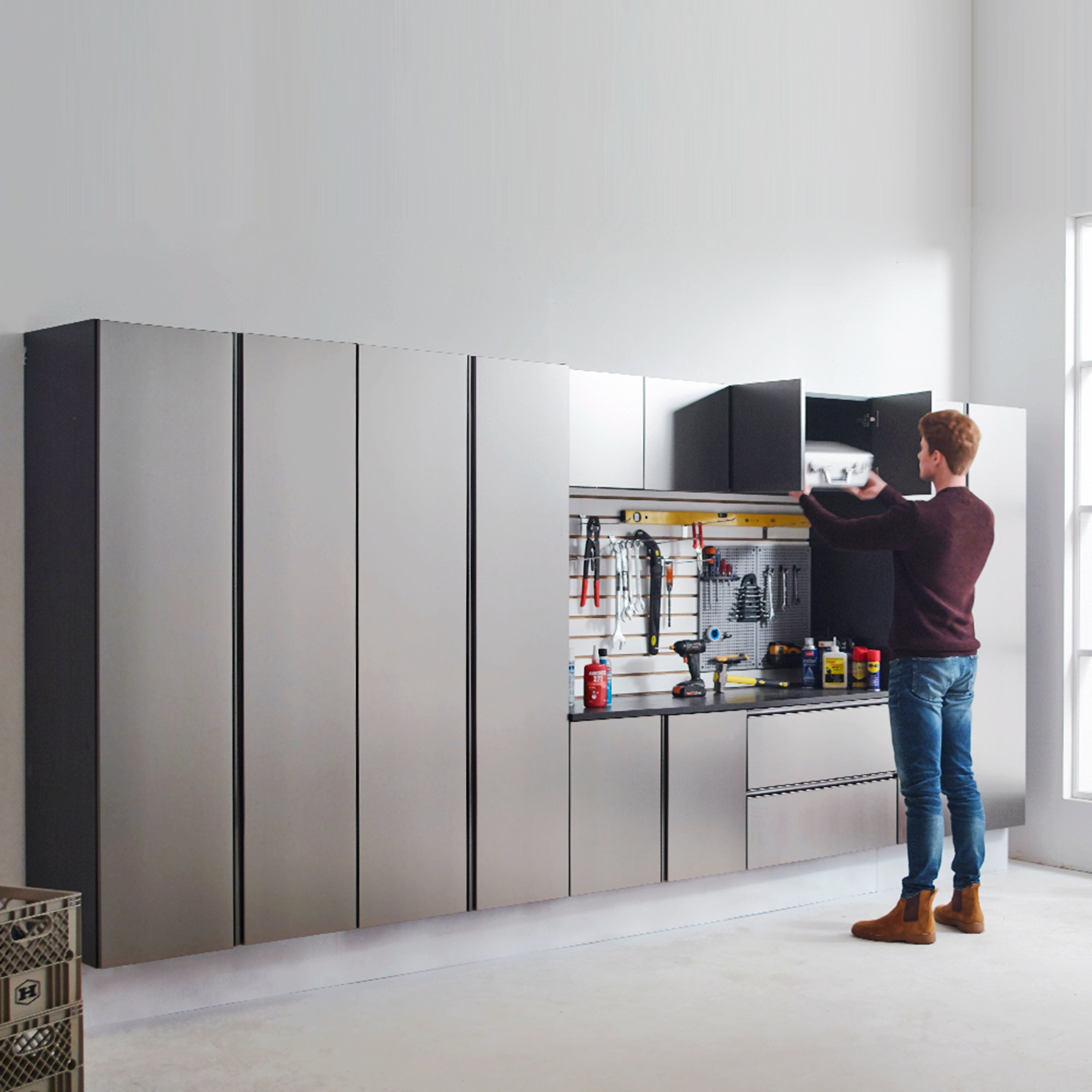 Latitude Run® Eleanna 2 Piece Melamine Single Storage Cabinet ( 23.6 ...