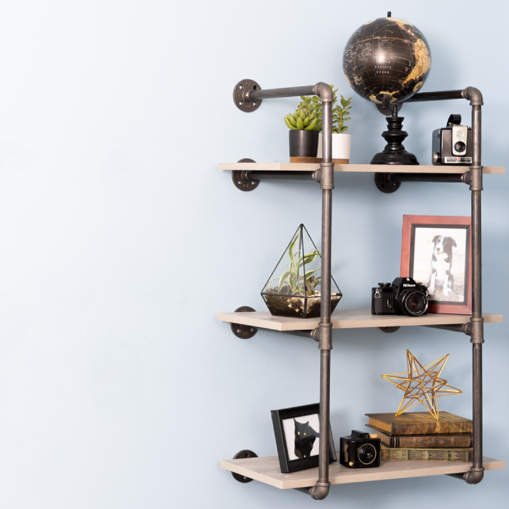 Williston Forge Meriweather Metal 3-Tier Shelf Brackets | Wayfair