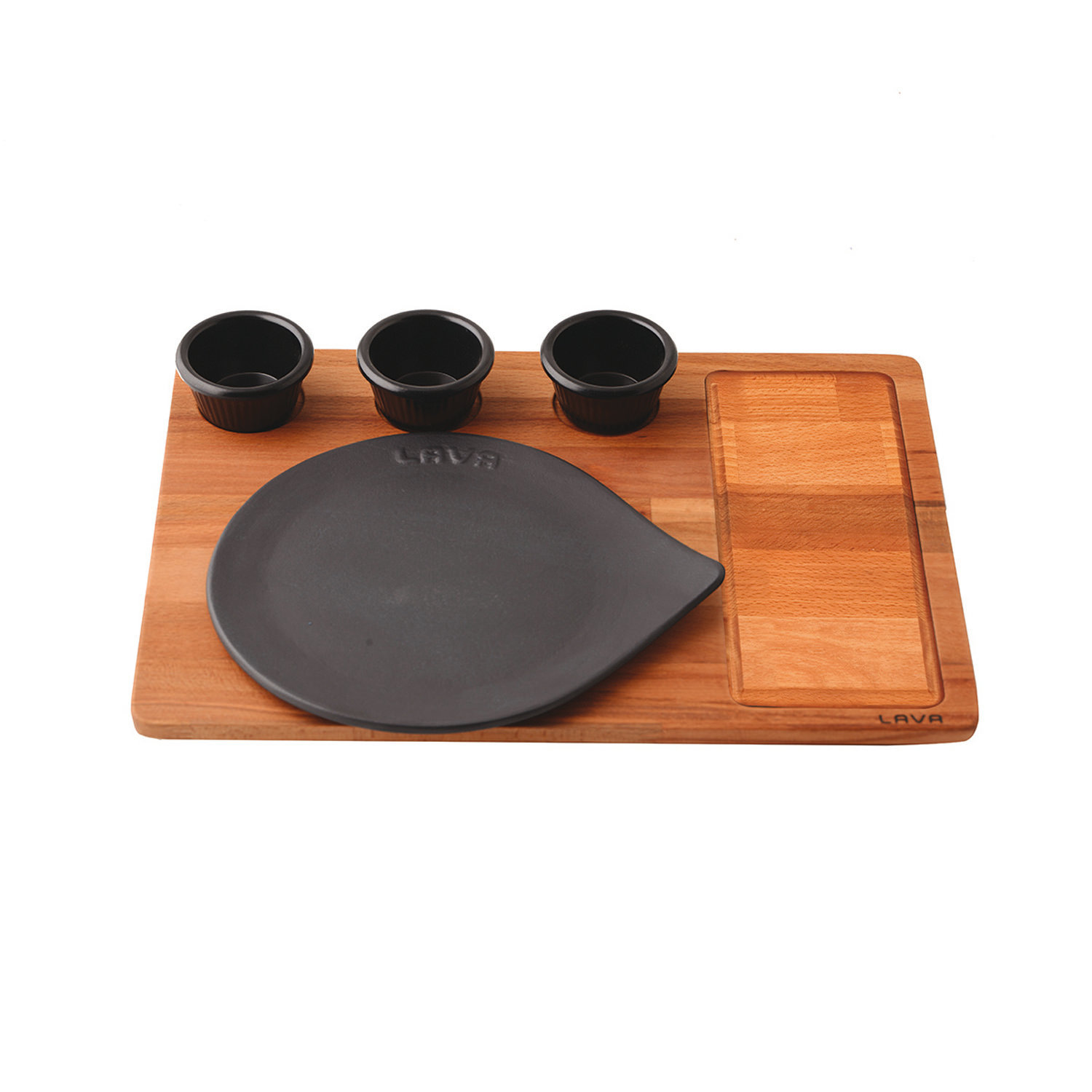 LAVA CAST IRON Lava Cast Iron 8" Enameled Drop Shaped Serving Dish with ...