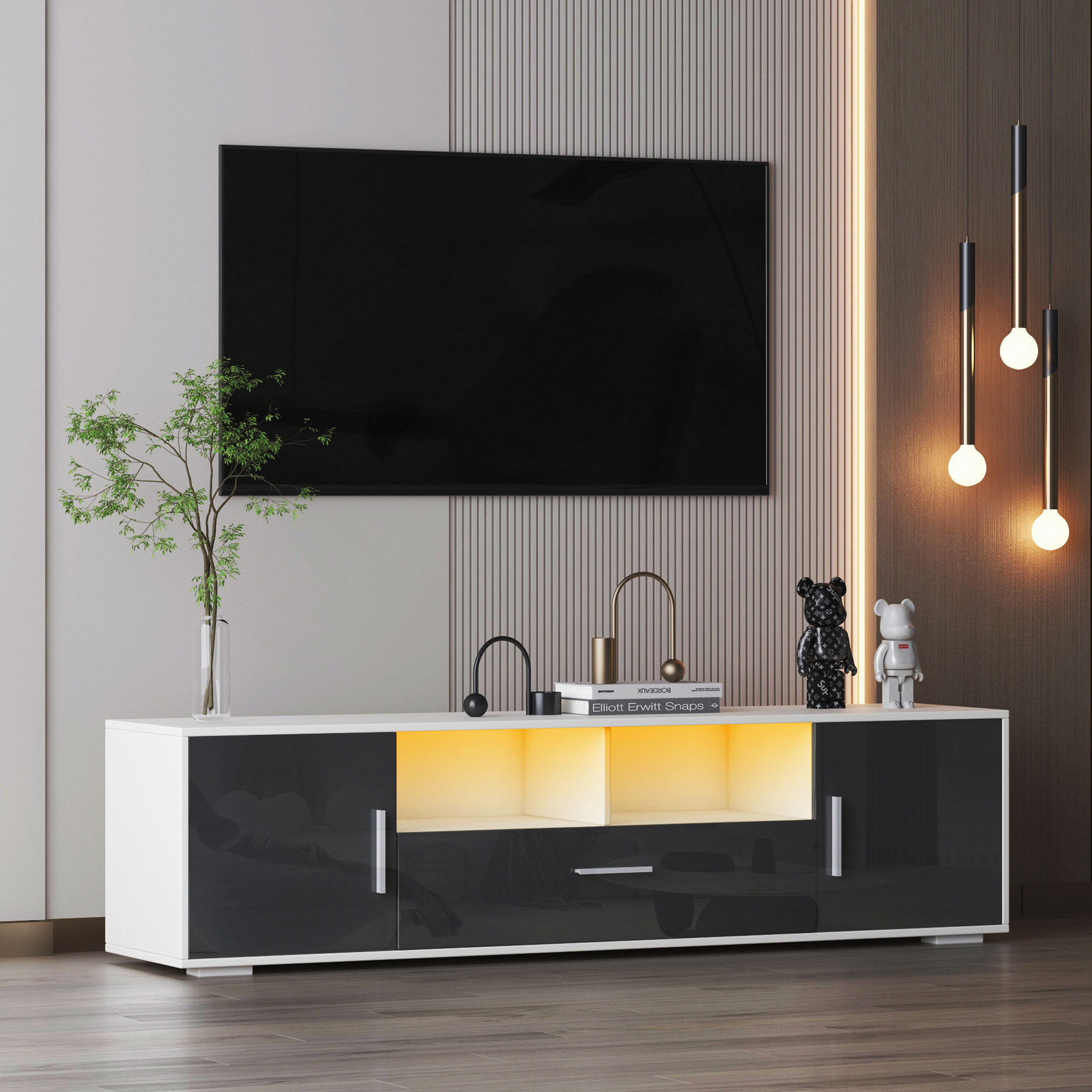 George Oliver TV Stand,TV Cabinet,Entertainment Center TV Station ...