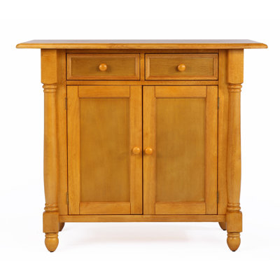 One Allium Way® Azizi Solid Wood Kitchen Island Set & Reviews | Wayfair