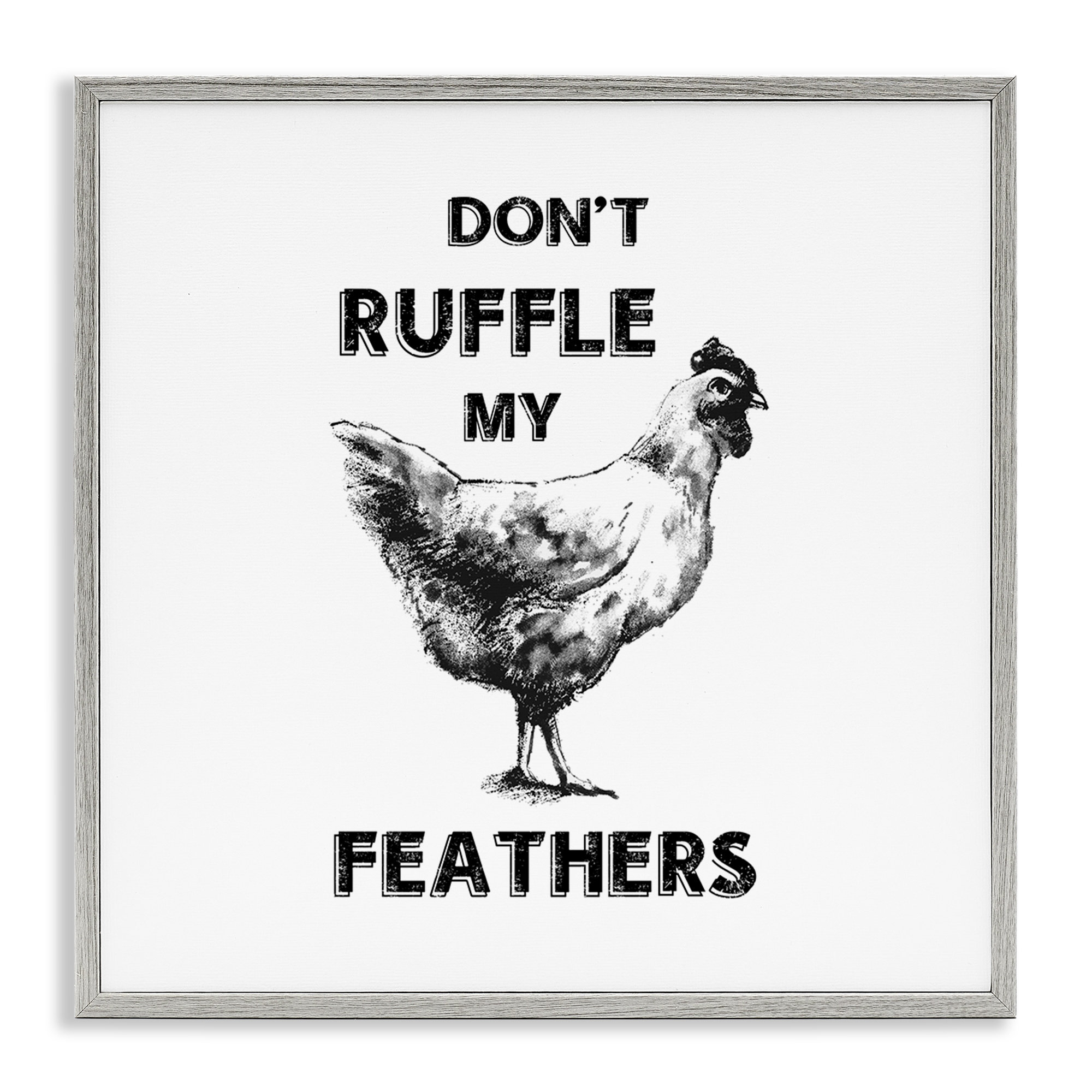 Ophelia & Co. Sassy Rooster Ruffled Feathers Framed Giclee Art by ...