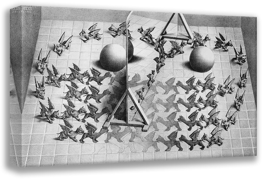 Lark Manor™ Magic Mirror by M.C.Escher Gallery Wrapped Canvas | Wayfair