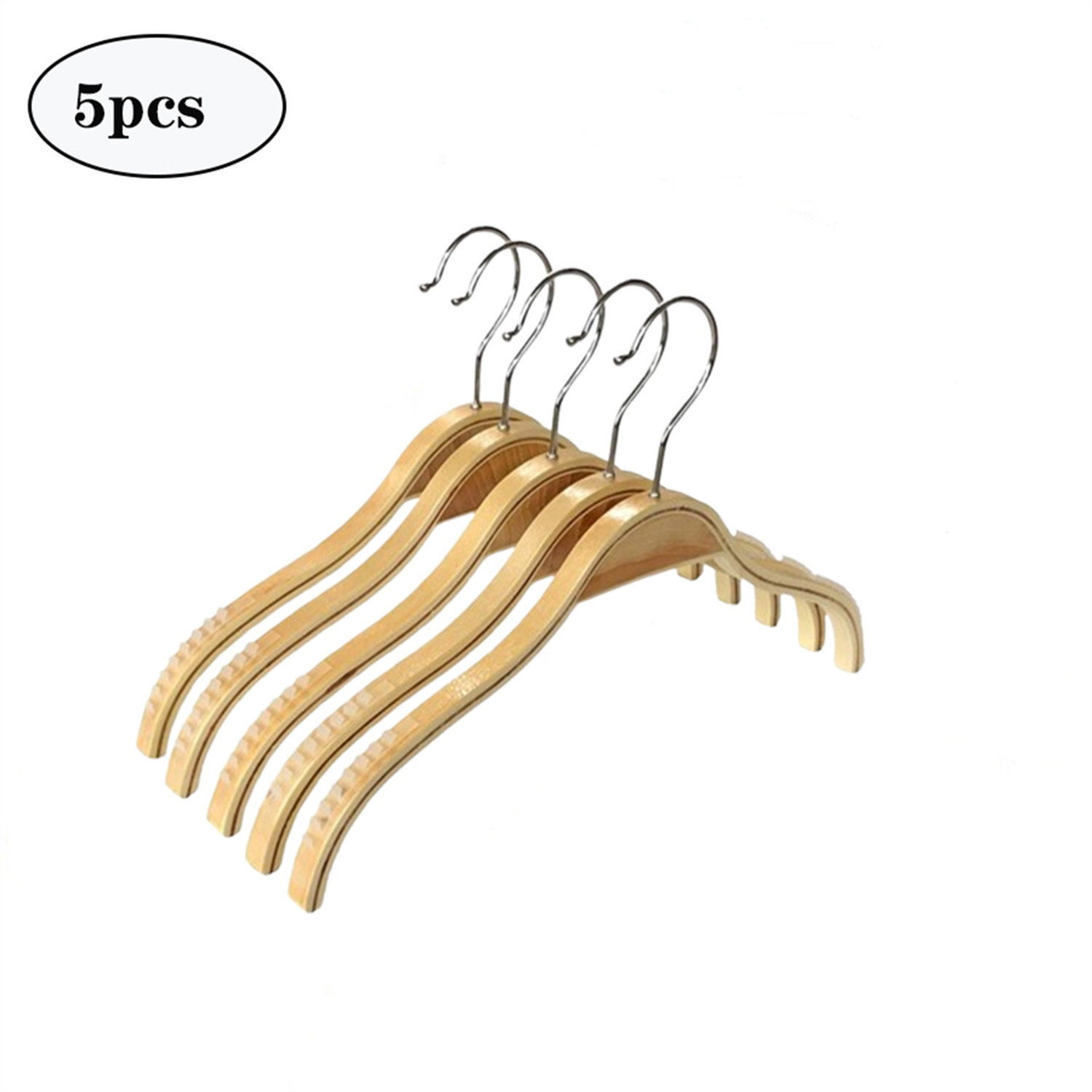 Rebrilliant Solid Wood Hanger, Non-Slip Traceless Clothes Hanger | Wayfair