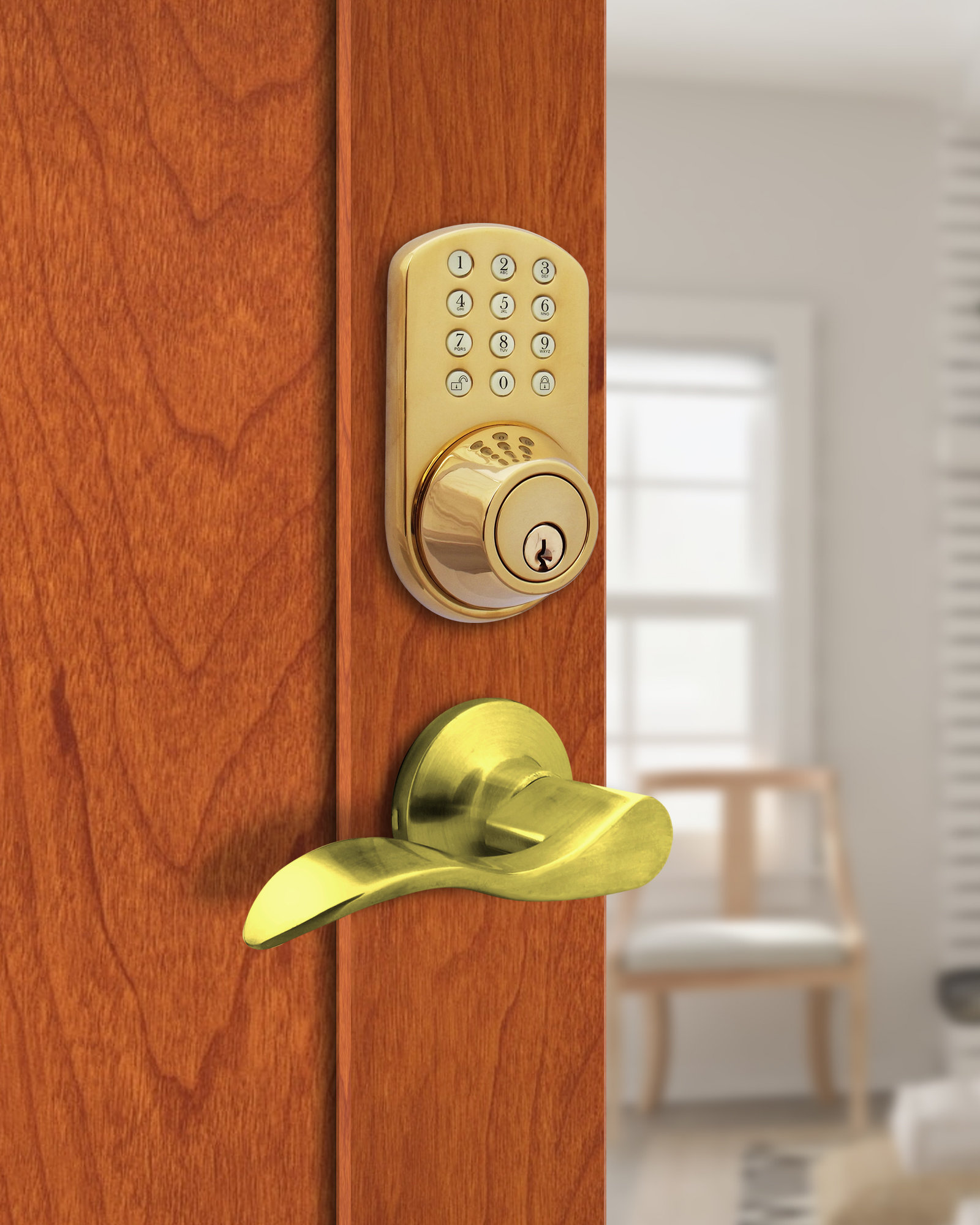 Milocks Complete Entry Lever Set with Electronic Deadbolt & Reviews ...