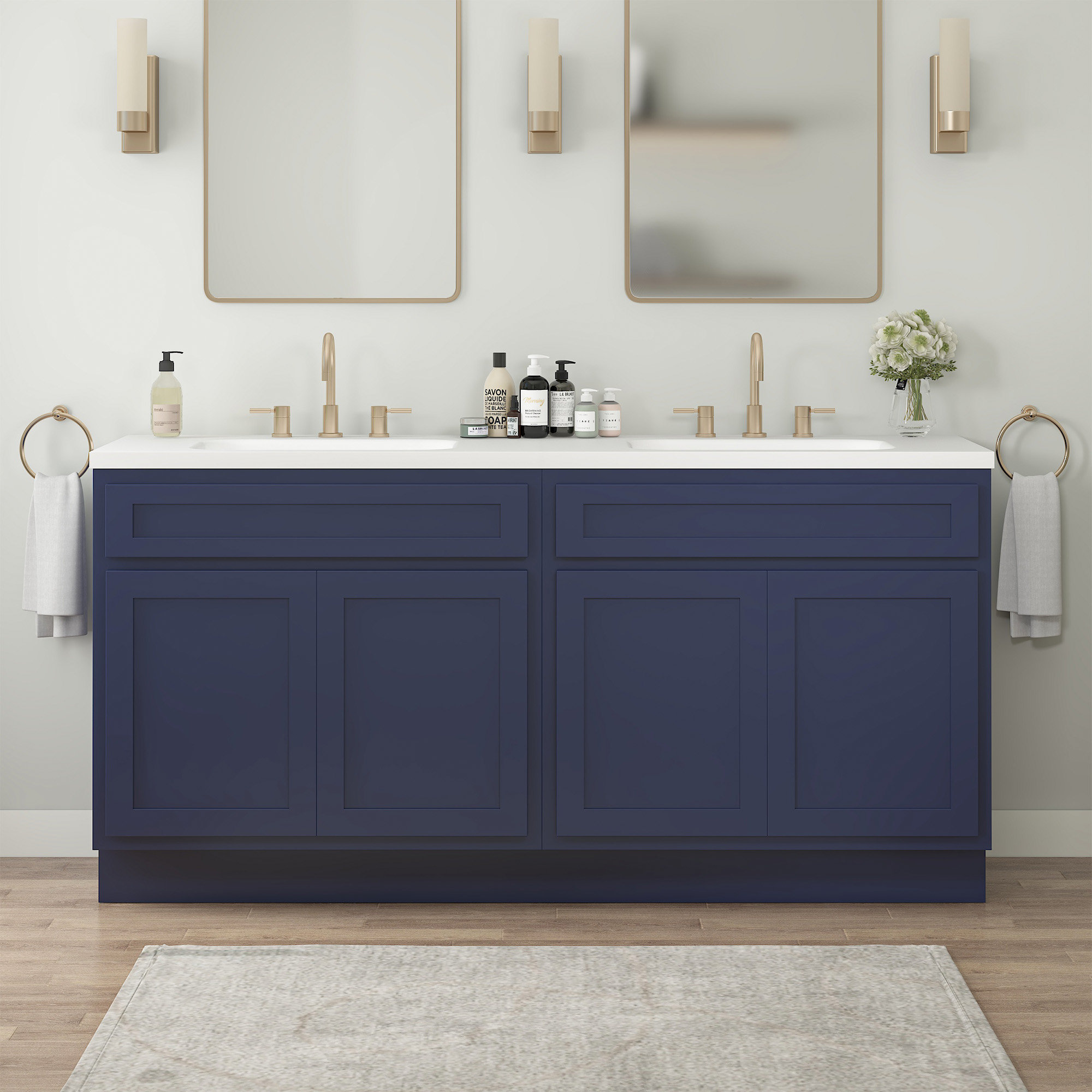 Home Beyond 66" Double Bathroom Vanity Base Only - Wayfair Canada