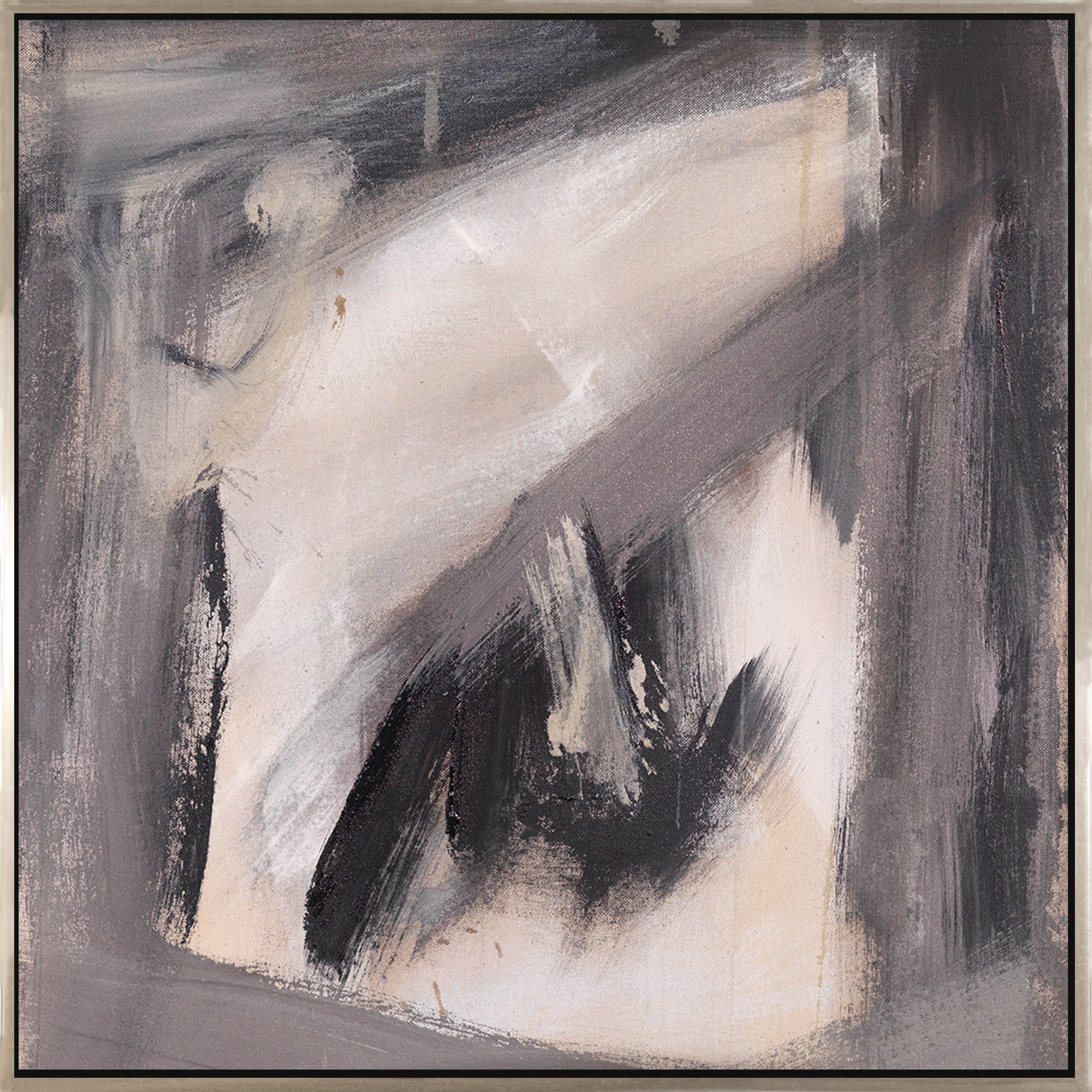 CHC Art, Inc. Friction - Floater Frame Painting on Canvas | Wayfair