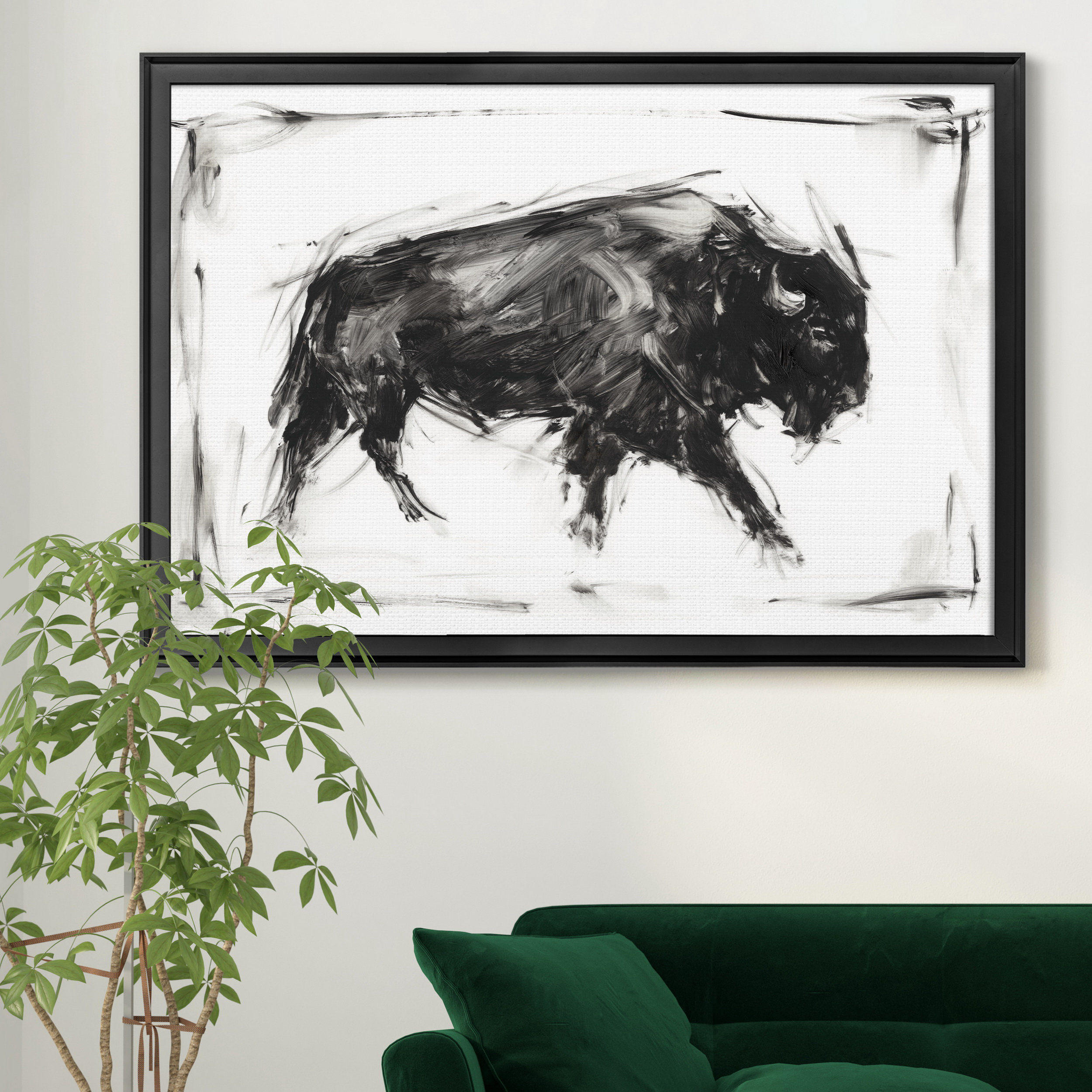 Millwood Pines Dynamic Bison I - Picture Frame Painting Print on Canvas ...