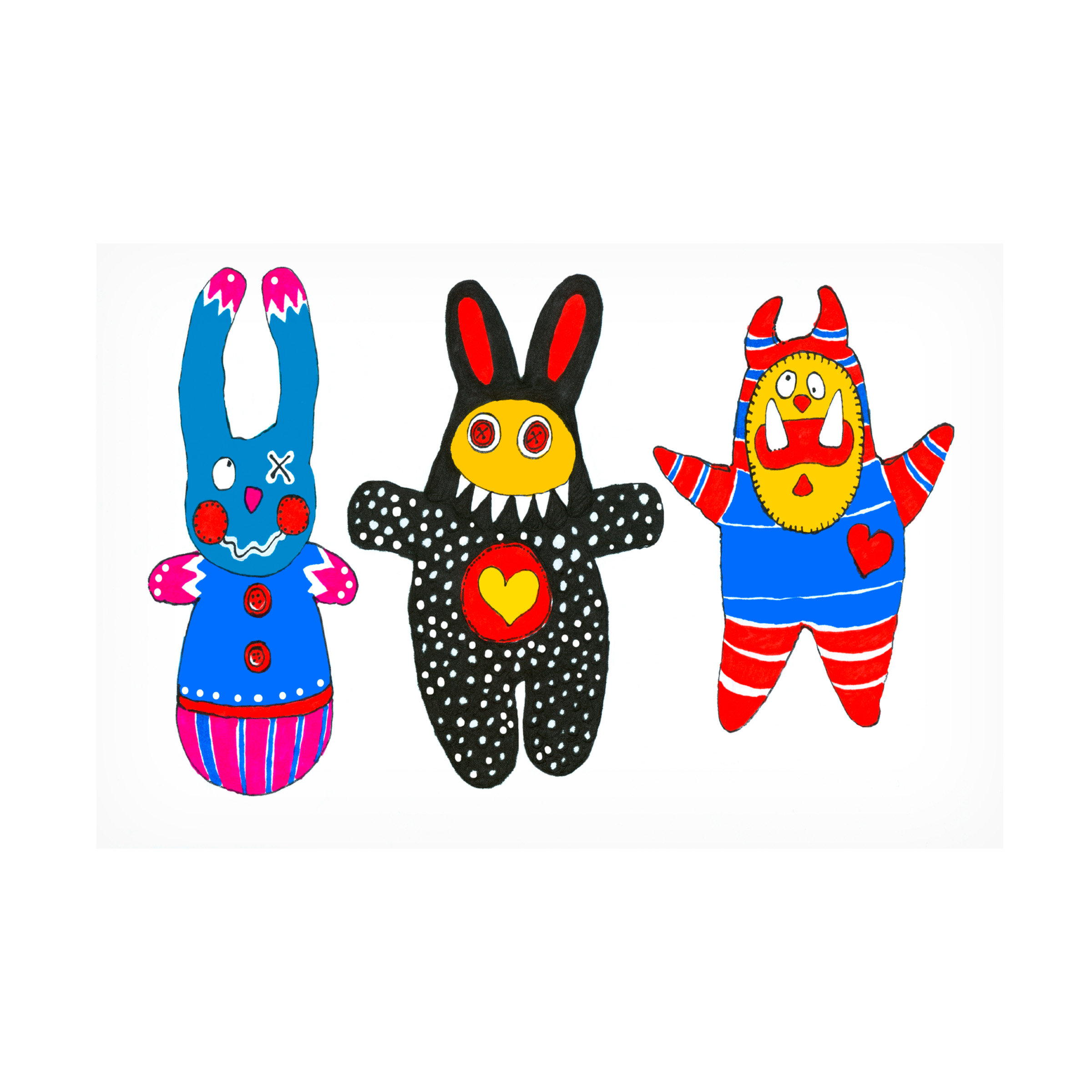 Winston Porter Monster Dolls On Canvas by Wendy Edelson Canvas Art ...