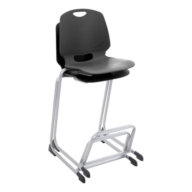 Learniture Academic Stacking Classroom Chair with Wheels ( Set of 4 ...