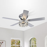 Chrome Ceiling Fans You'll Love | Wayfair