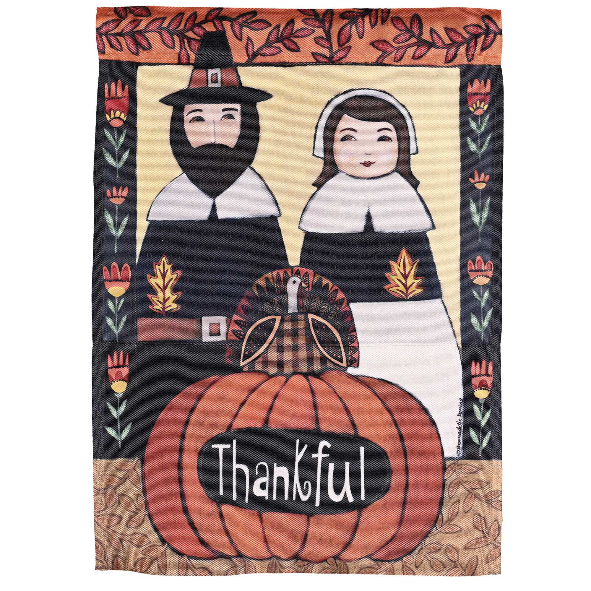 The Holiday Aisle® Flag Thankful Pilgrims - Wayfair Canada