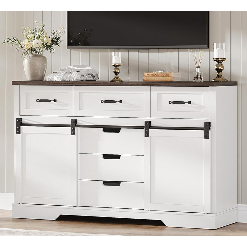 August Grove® Farmhouse With 6 Drawers, Bedroom Dressing Table ...