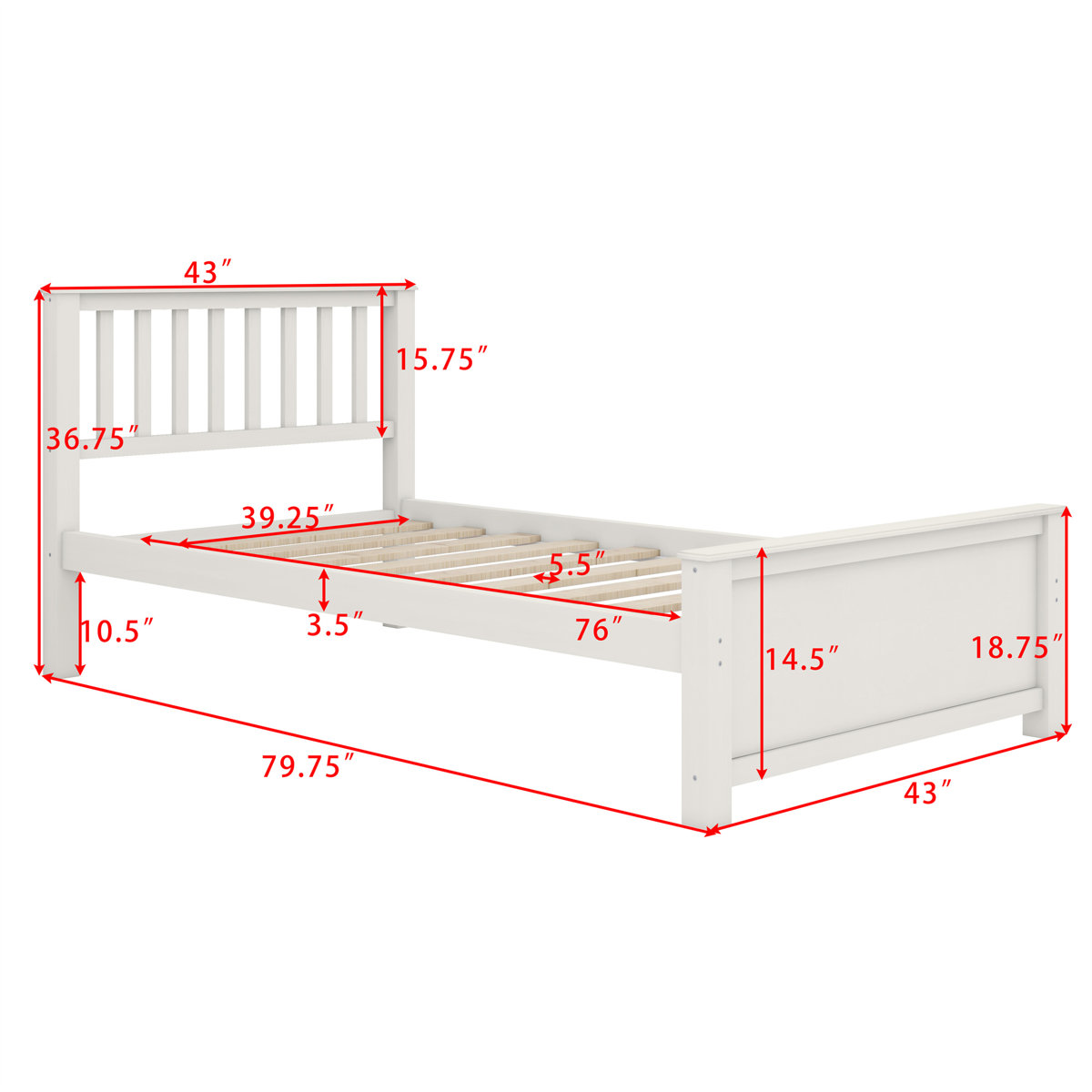 Winston Porter Sanyiah Slat Bed | Wayfair