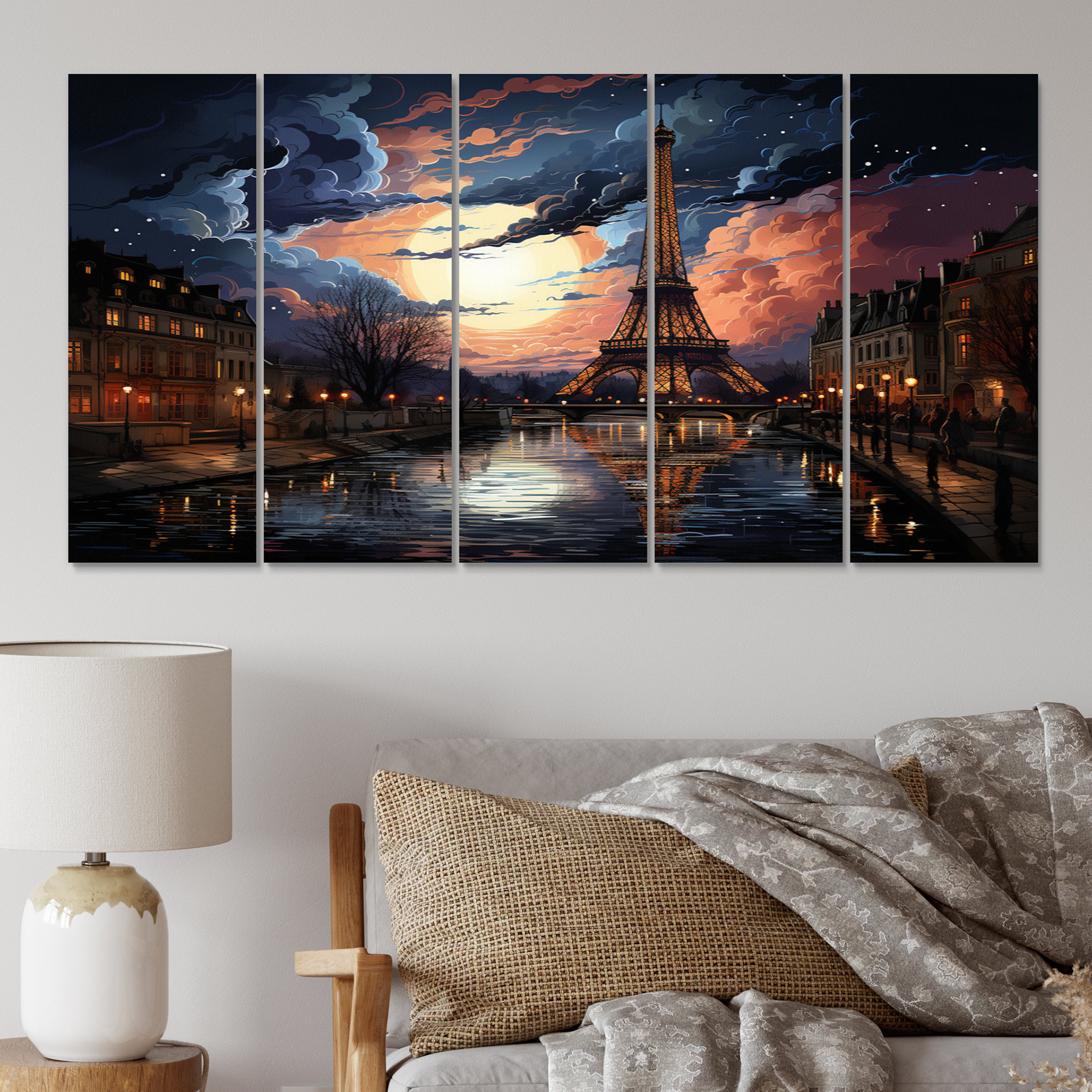 Red Barrel Studio® Futuristic Paris Eiffel Tower Scenery IV - Franch ...